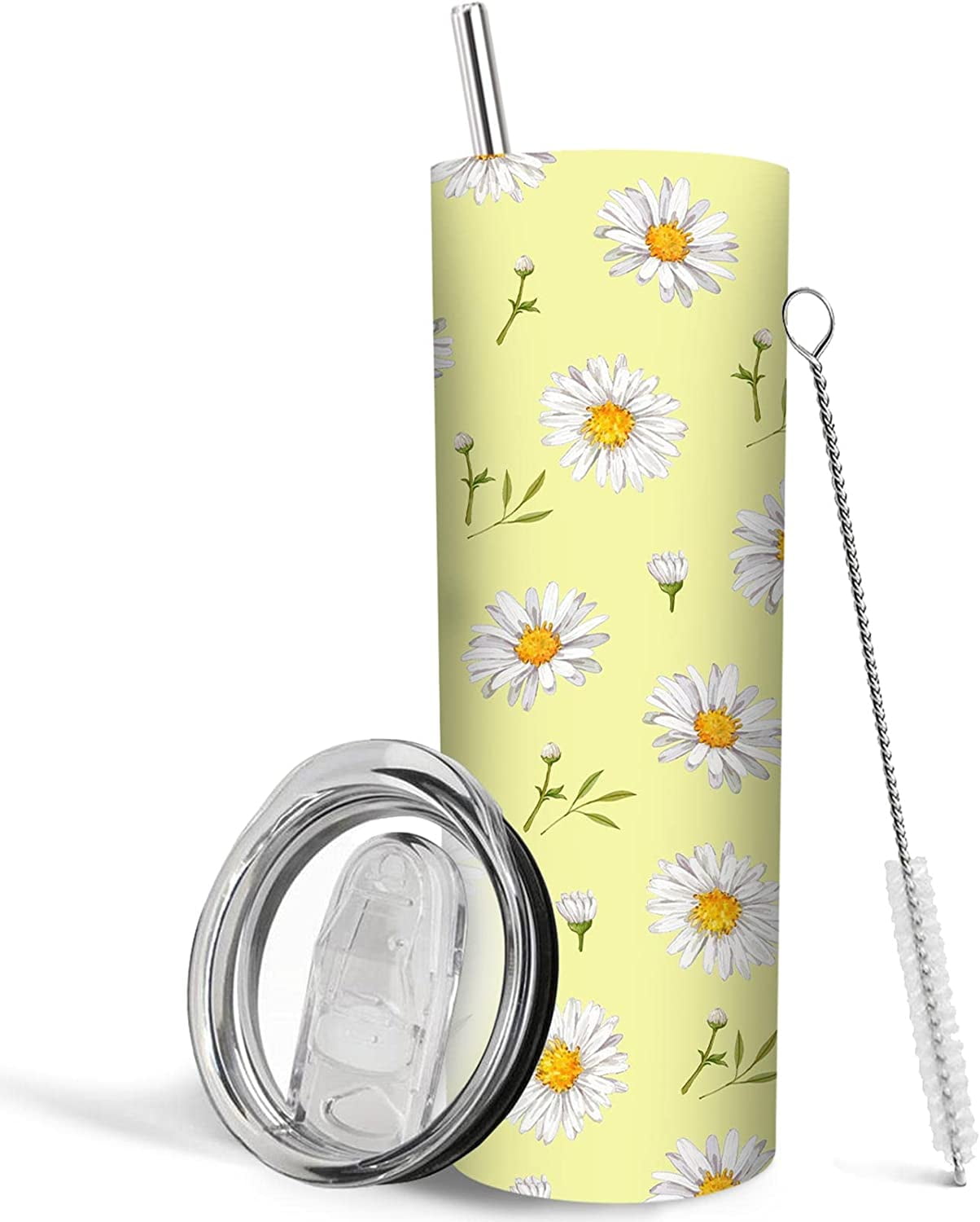 Floral Tumbler, Daisy Gifts for Women, Daisy Coffee Travel Mug, Cute ...