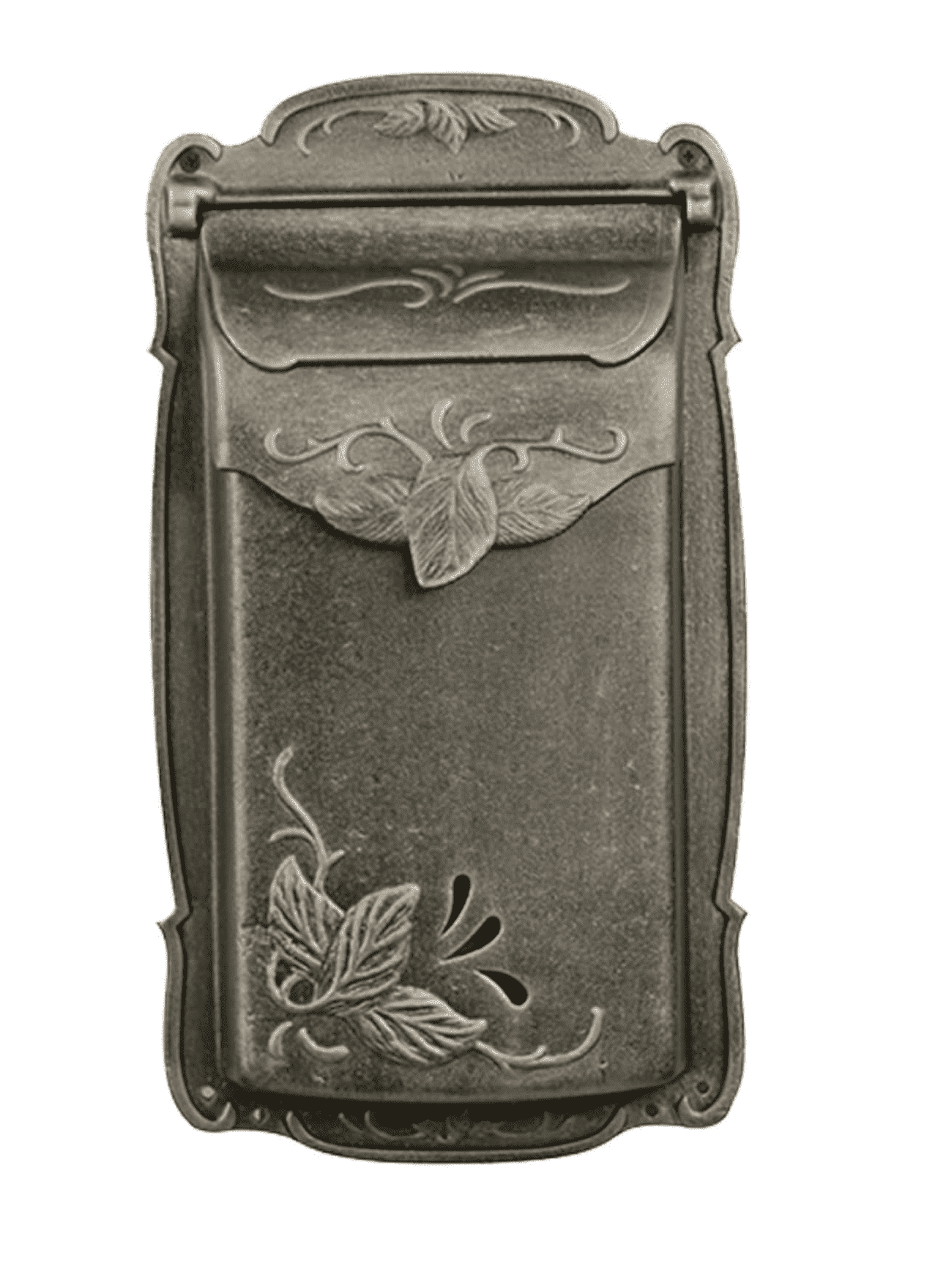Floral Vertical Swedish Silver Wall-Mounted Mailbox - Walmart.com