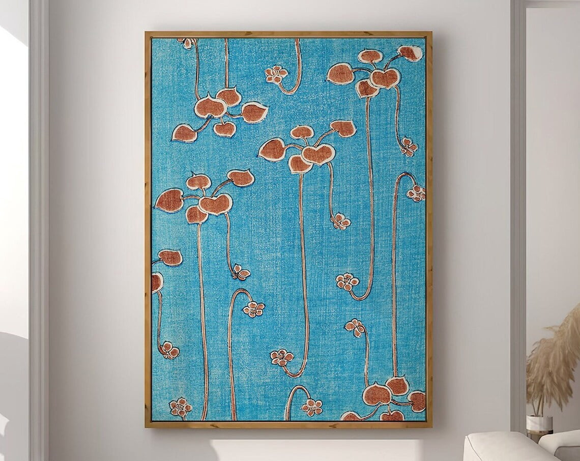 Floral Vine Pattern Watanabe Seitei Japanese Woodblock Art Print Ukiyo ...