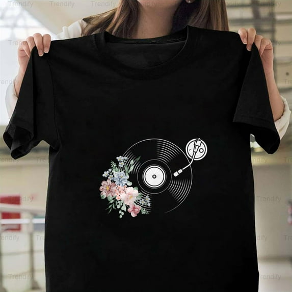 Floral Vinyl Record Player Flower Design Turntable DJ H44612 Unisex T ...