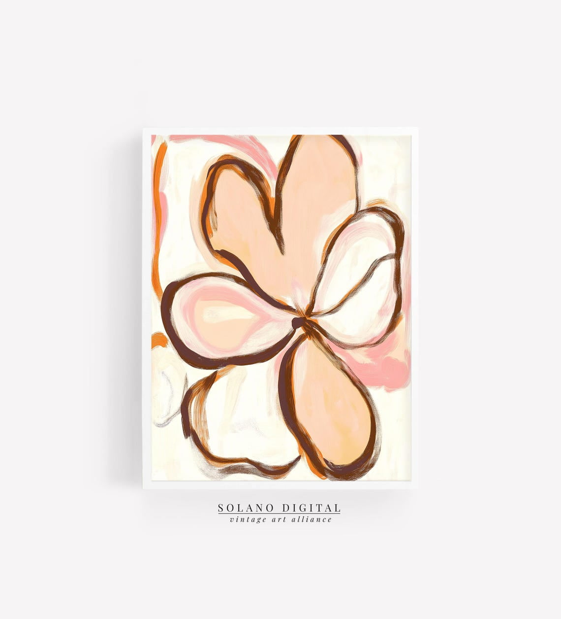 Floral Wall Art Boho Abstract Flowers Botanical Decor Modern Home Art ...