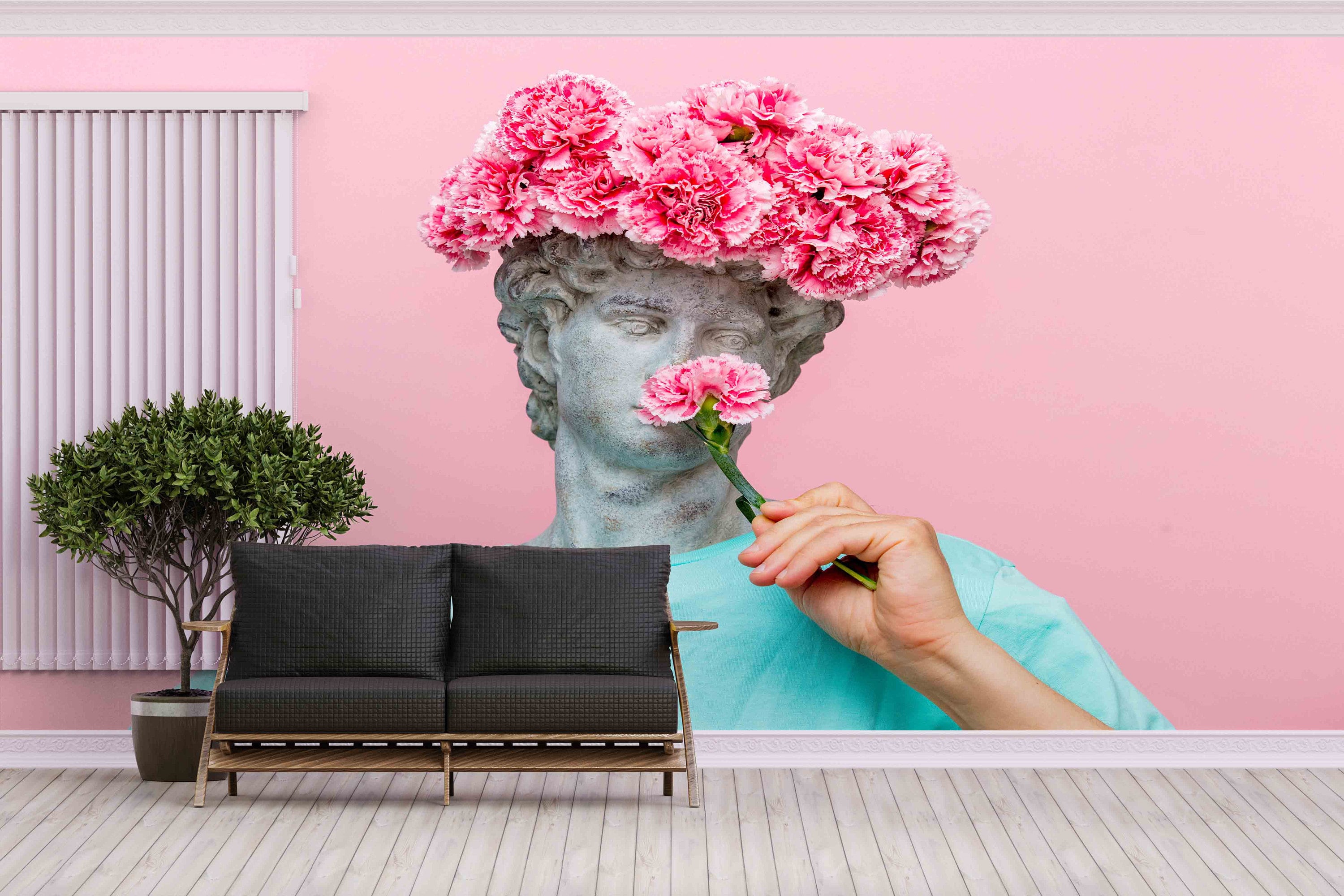 Floral Wall Mural, Wallpaper Wall Art, Modern Wallpaper, Modern ...