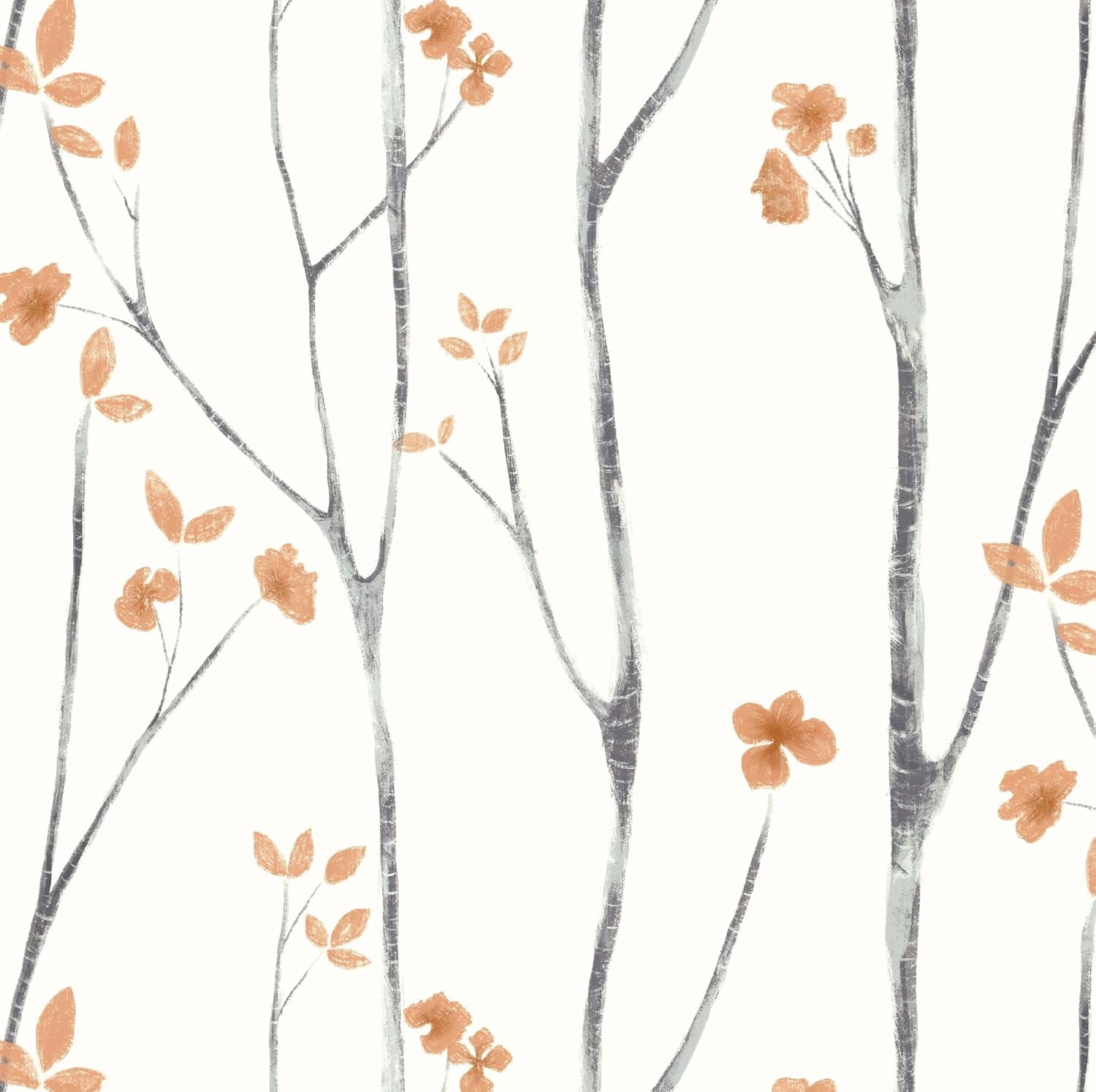 Floral Wallpaper Peel and Stick Wallpaper 16.14"x393.7" Flower ...