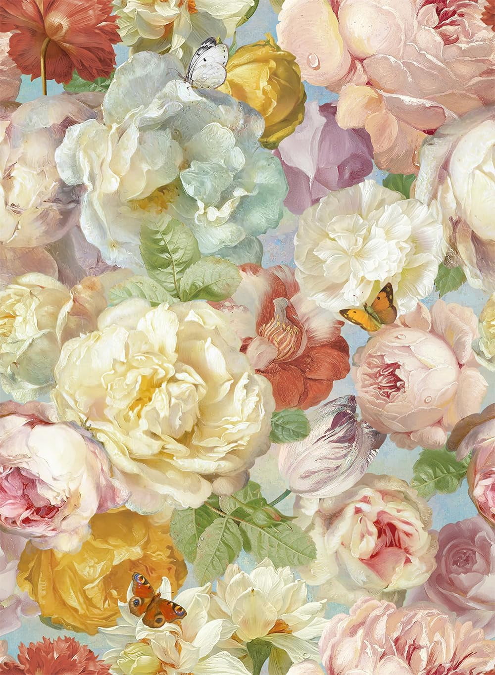 Floral Wallpaper Peel and Blooming Contact Paper Floral Wall Paper Self ...