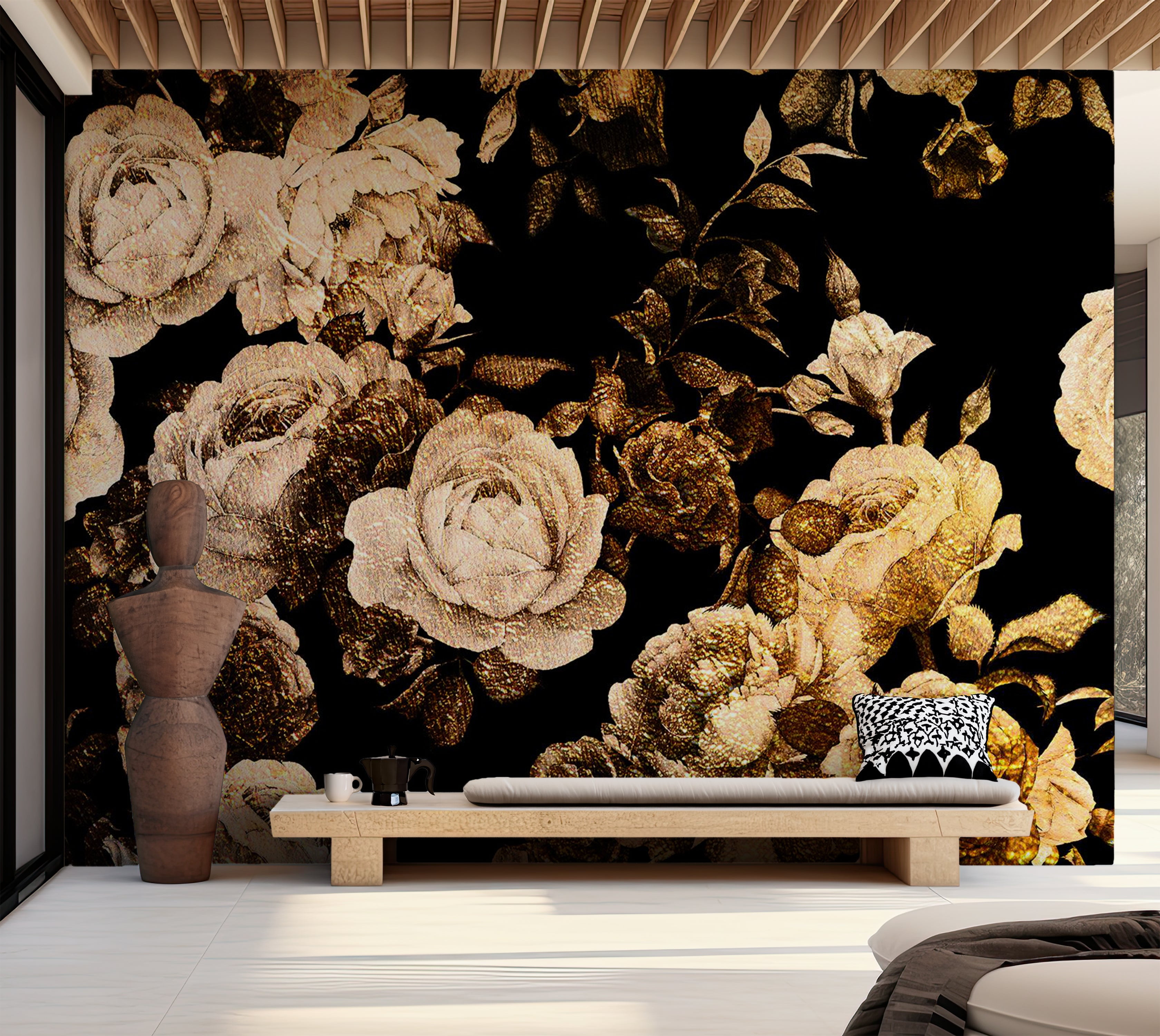 Floral Wallpaper Wall Mural - Smell of The Garden - Walmart.com