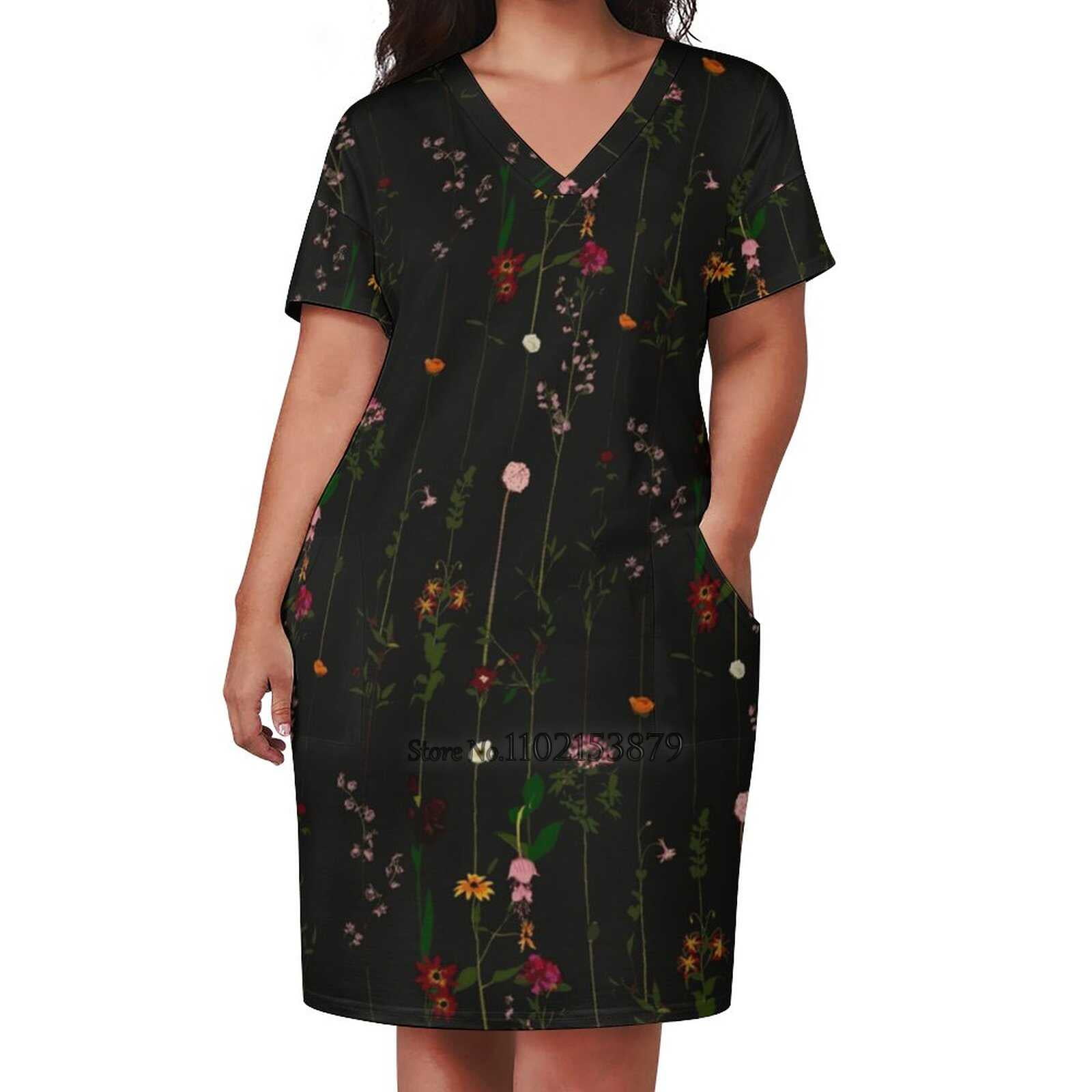 Floral Wallroll - Dark Back Lacing Backless Dress Square Neck Dress ...