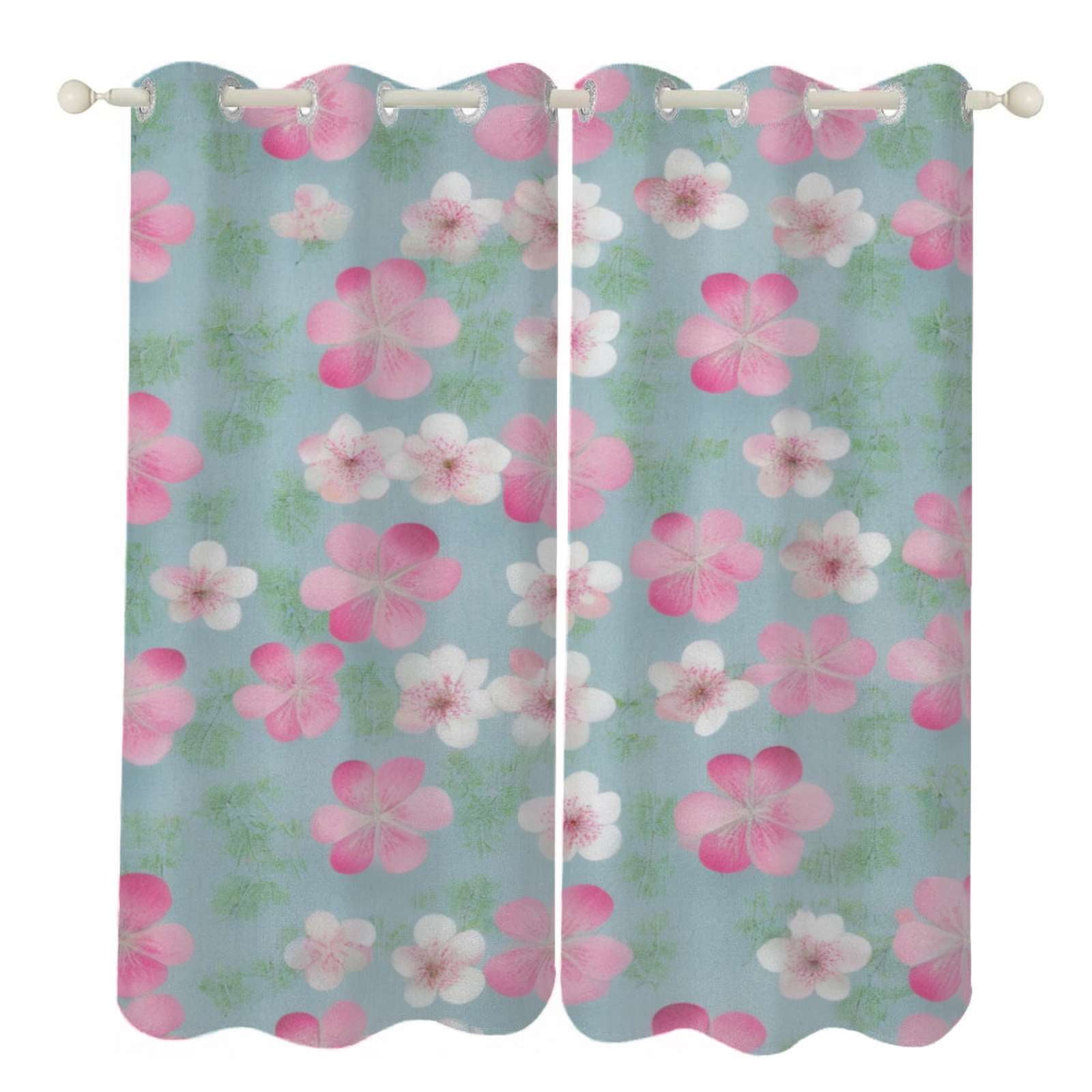 Floral Watercolor Pattern Sunshade Curtains Home Bedroom Living Room ...
