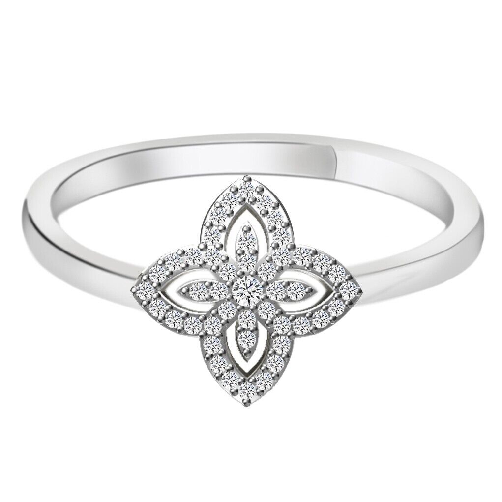 Floral Wedding Proposal Ring For Women's 1.9 Ct Diamond 14K White Gold ...