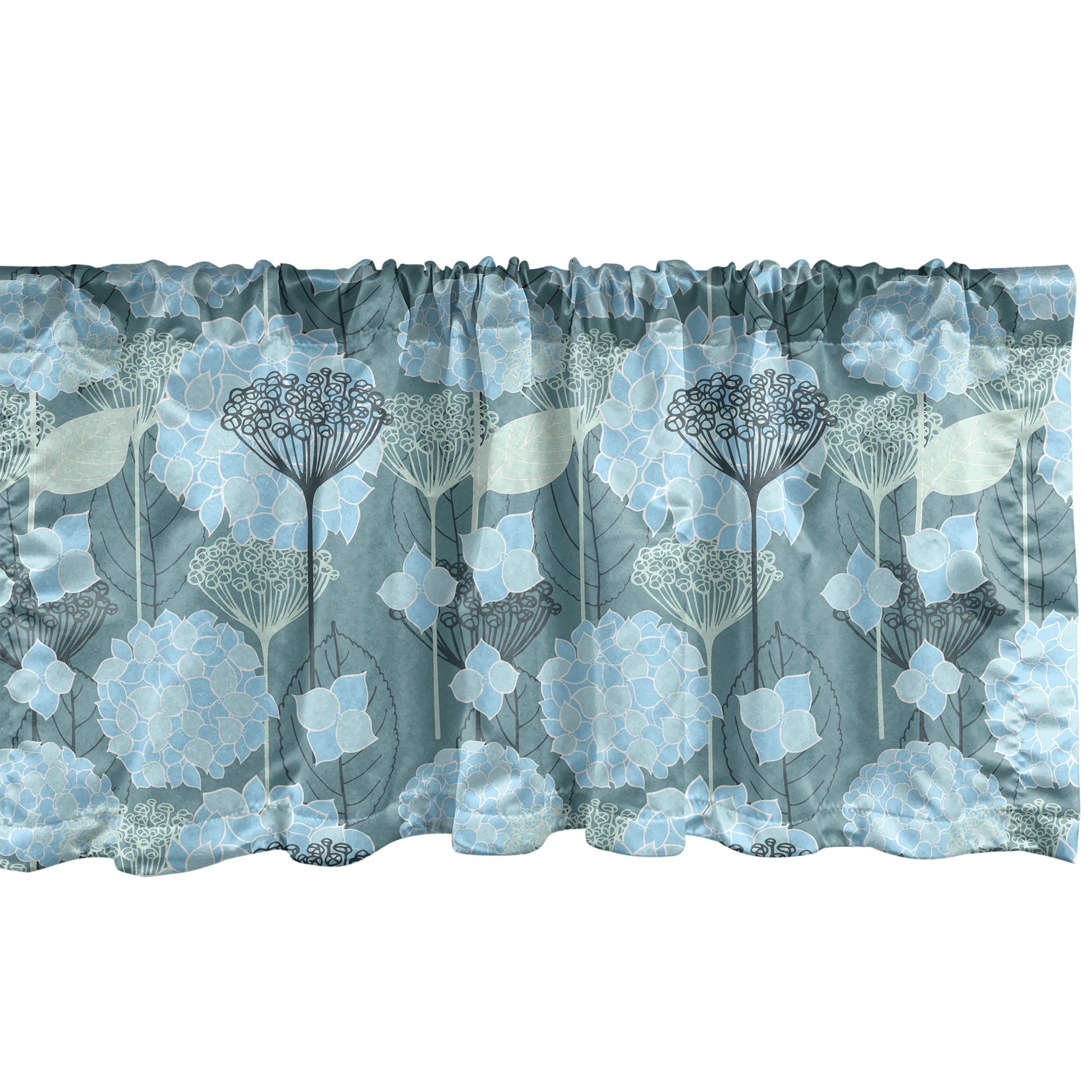 Floral Window Valance, Botanical Garden of Spring Flowers with Cold ...