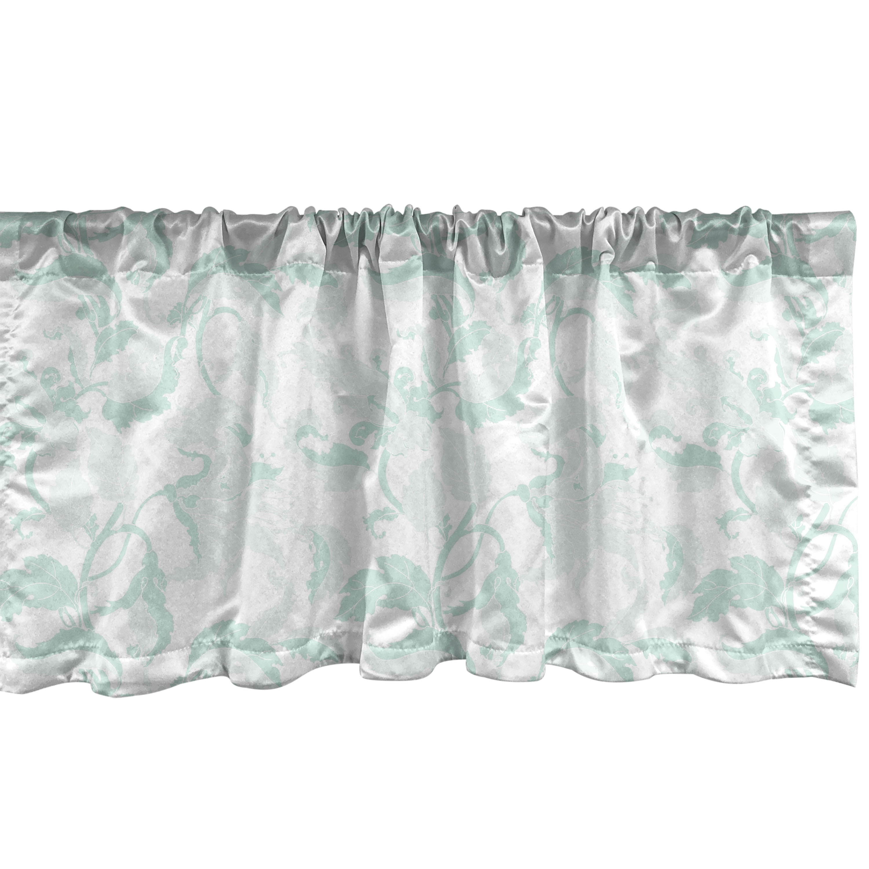 Floral Window Valance, Exotic Soft Colored Lily Flowers Petals Swirly ...