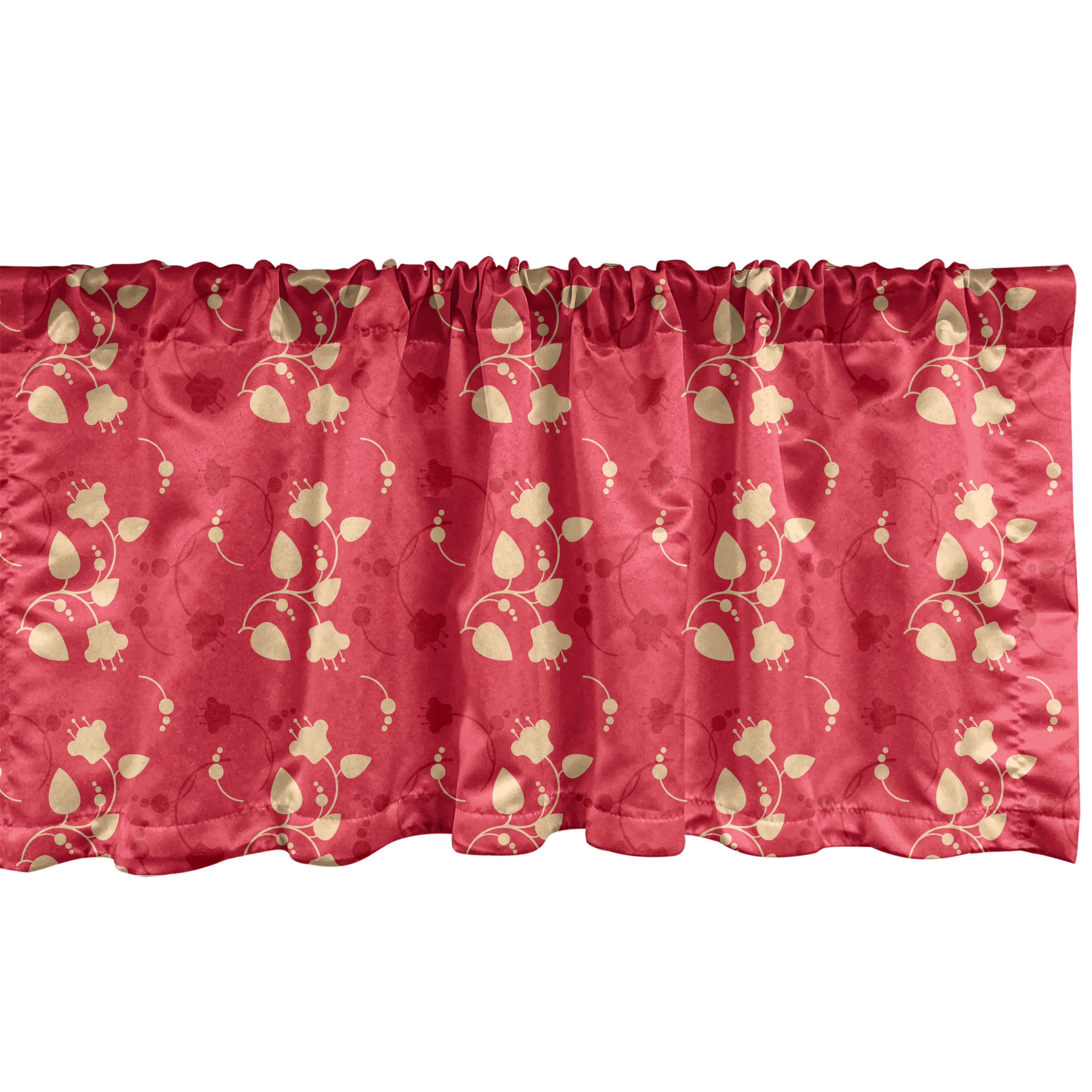 Ambesonne Floral Valance Pack of 2, Spring Essential Wild Flora, 54"X12 ...