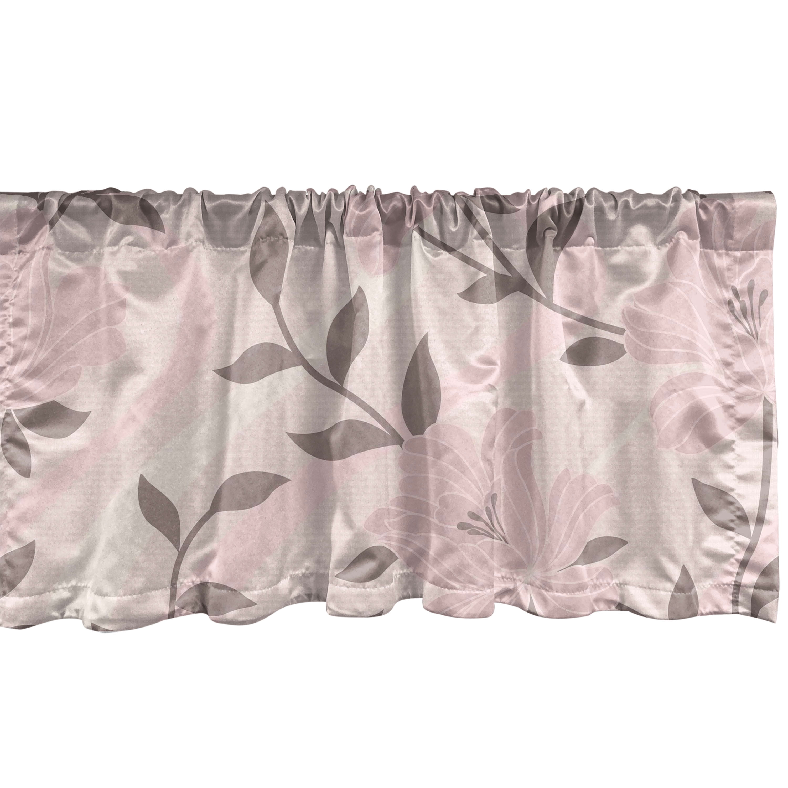 Floral Window Valance, Romantic Vibe Minimalist Drawn Flower Sketch ...