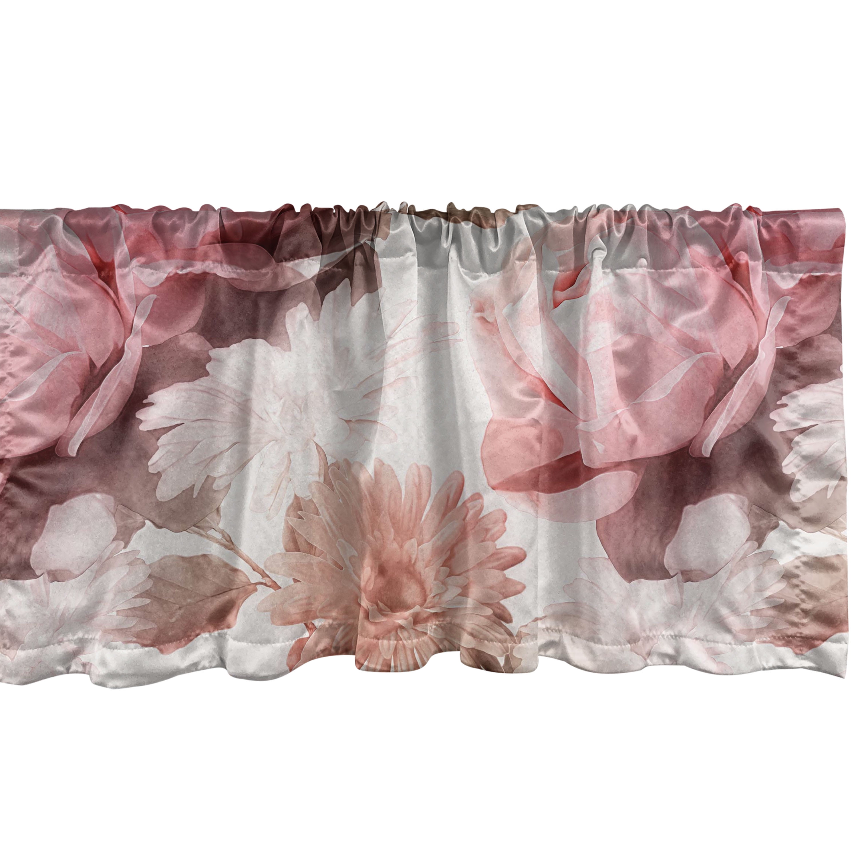 Floral Window Valance, Roses and Gerberas Tender Blossoms of Spring ...