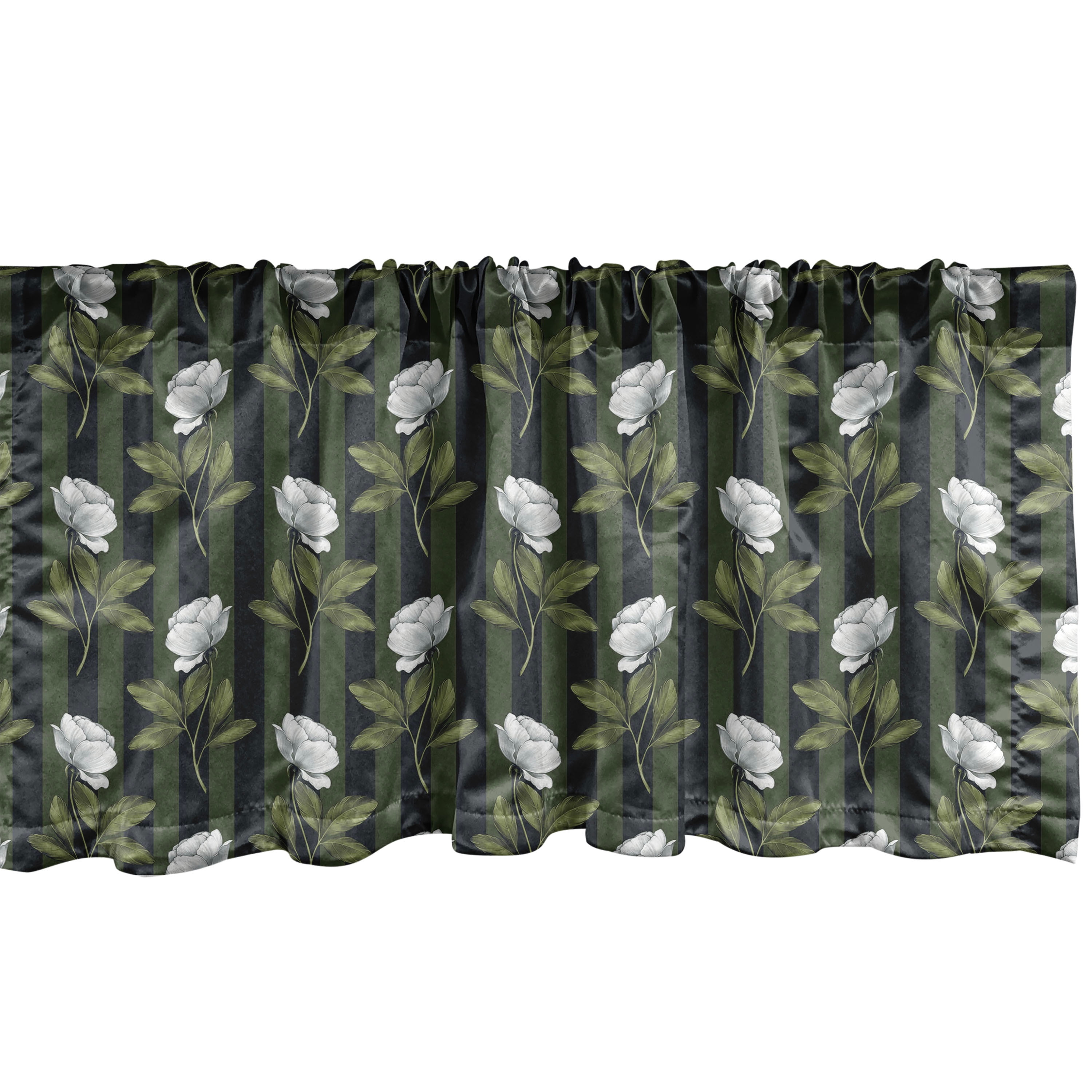 Floral Window Valance, Single Rose for Lover Delicate Looking Petals ...