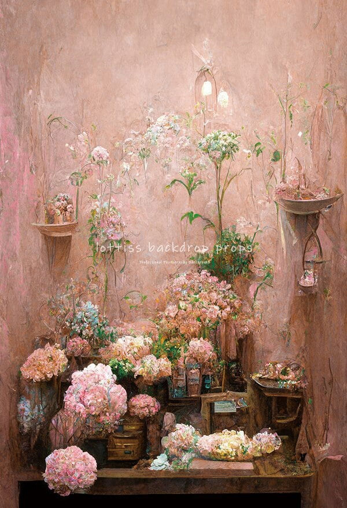 Floral Windows Backdrops Retro Castle Kids Adult Photocall Oil Painting ...
