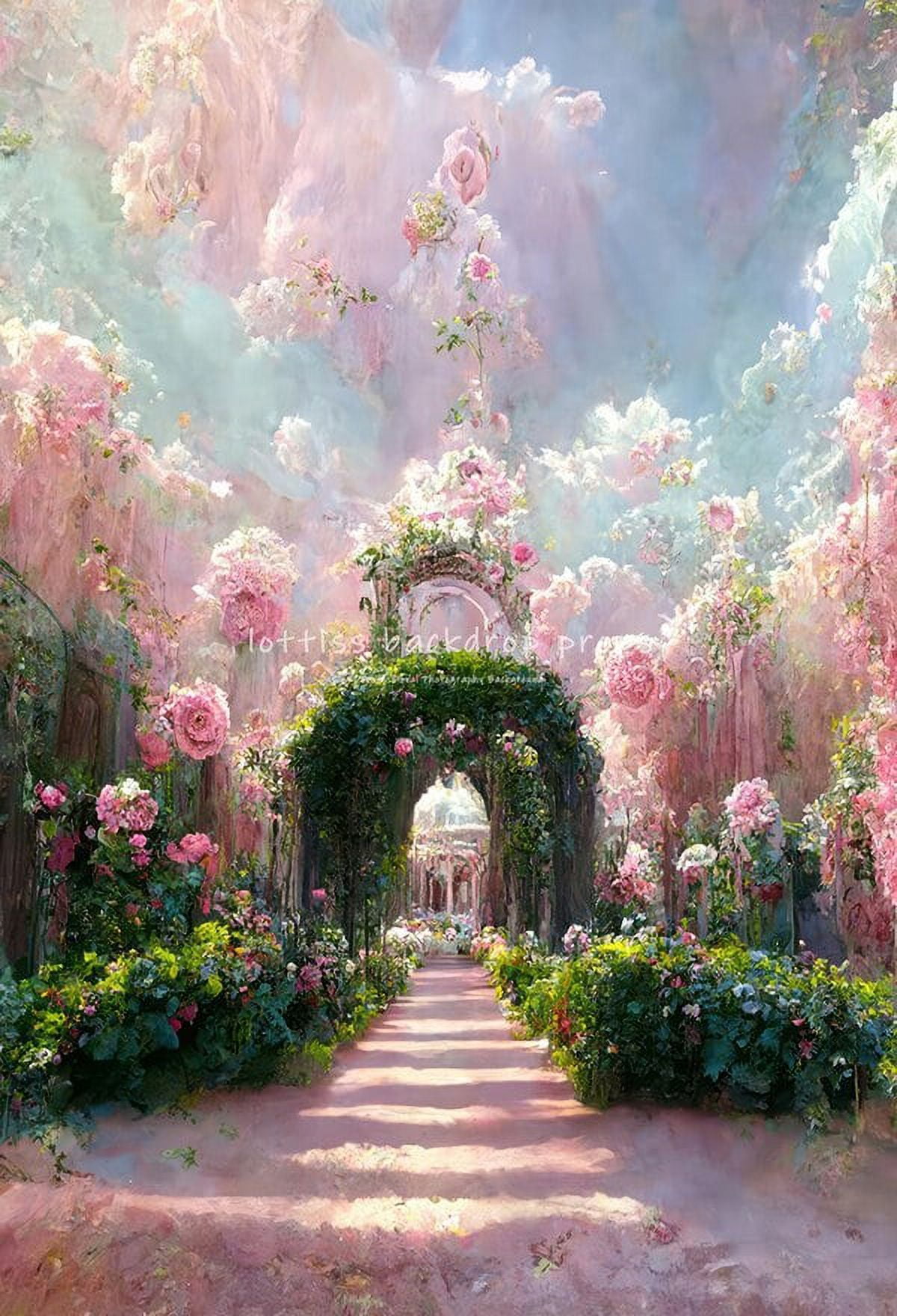 Floral Windows Backdrops Retro Castle Kids Adult Photocall Oil Painting ...