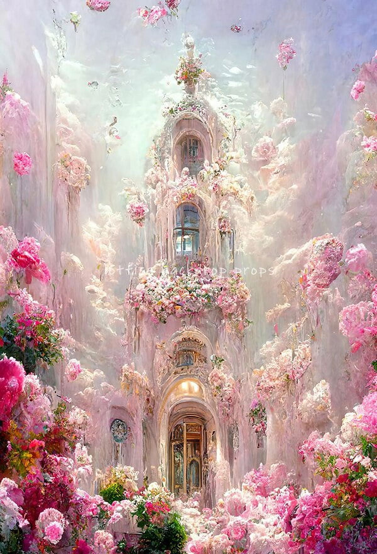 Floral Windows Backdrops Retro Castle Kids Adult Photocall Oil Painting ...