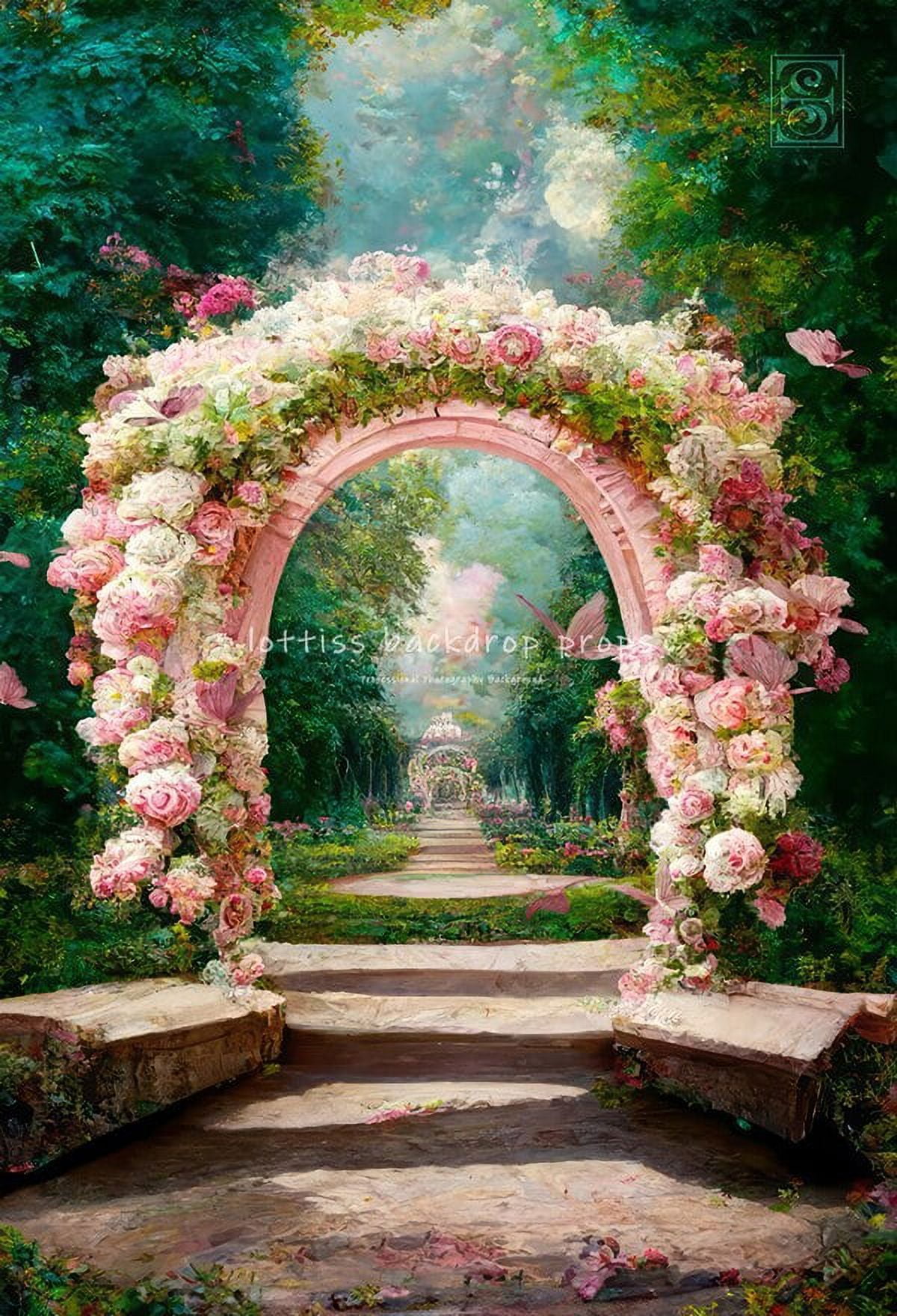 Floral Windows Backdrops Retro Castle Kids Adult Photocall Oil Painting ...