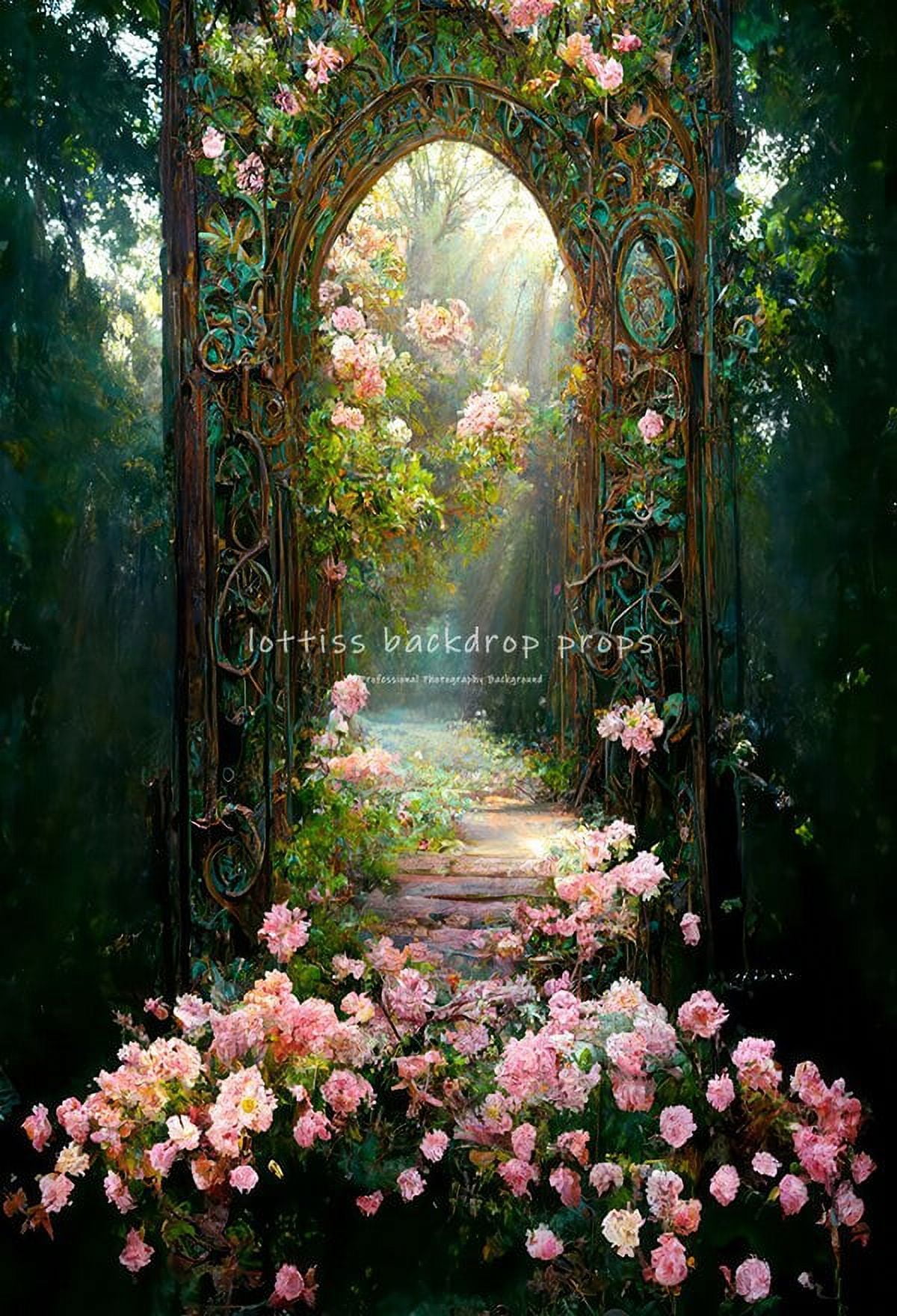 Floral Windows Backdrops Retro Castle Kids Adult Photocall Oil Painting ...