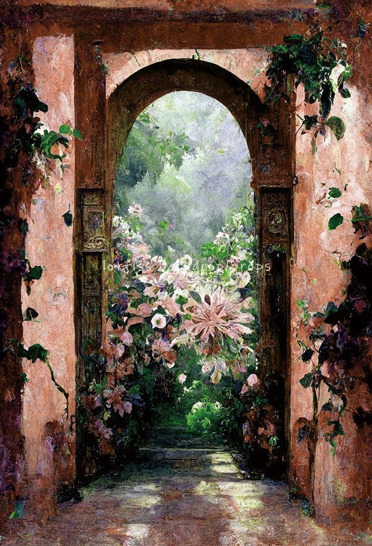 Floral Windows Backdrops Retro Castle Kids Adult Photocall Oil Painting ...