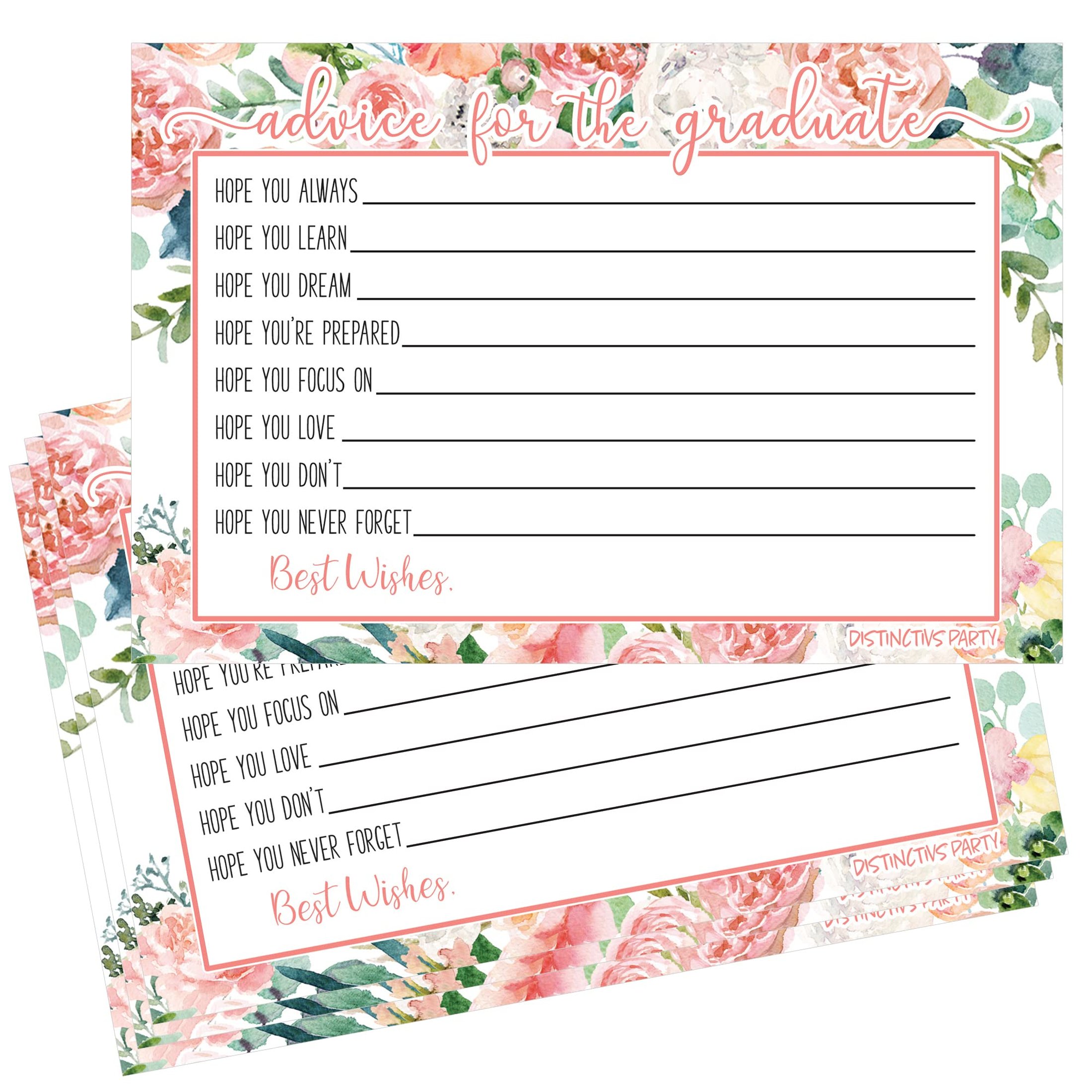 Floral Wisdom Cards for Graduates - 25 Inspiring Advice Cards to ...