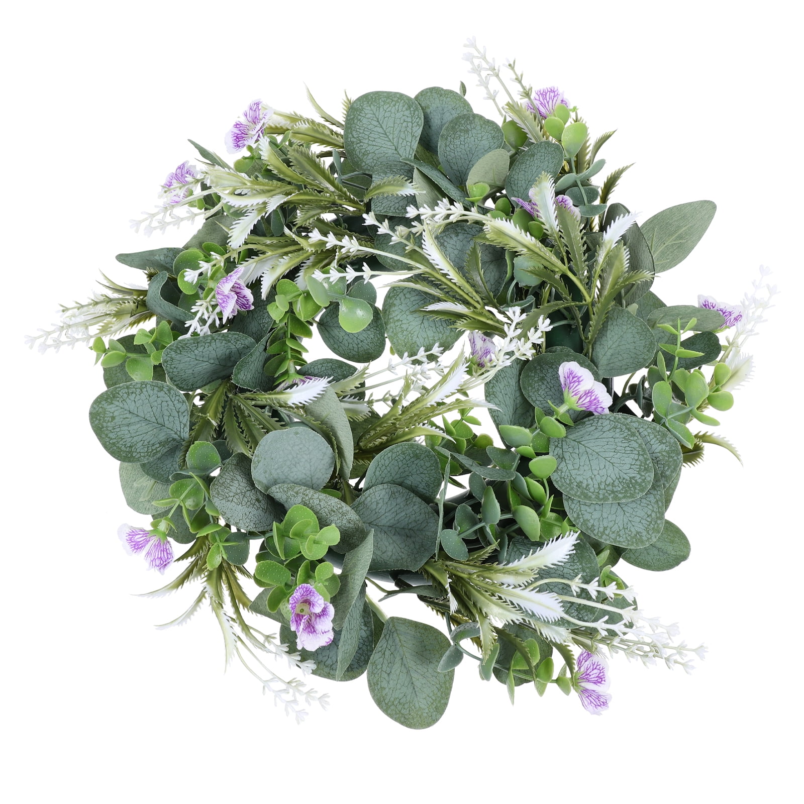Floral Wreath for Front Door Violet Garland Wall Decor Farmhouse ...