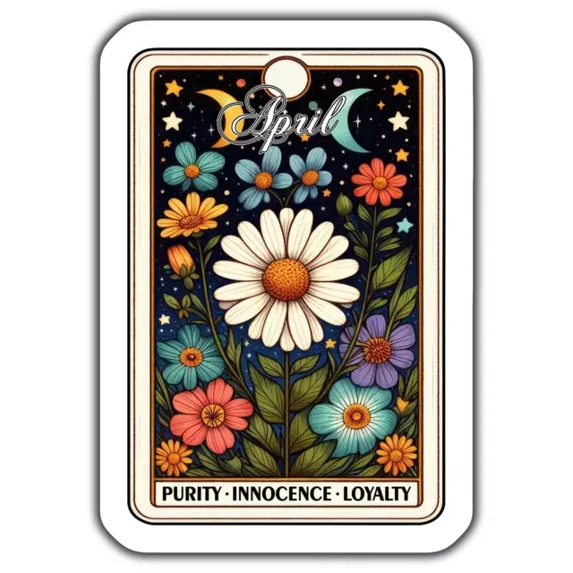 Floral Zodiac Sticker, Astrology Floral Sticker, Birth Month Flower ...