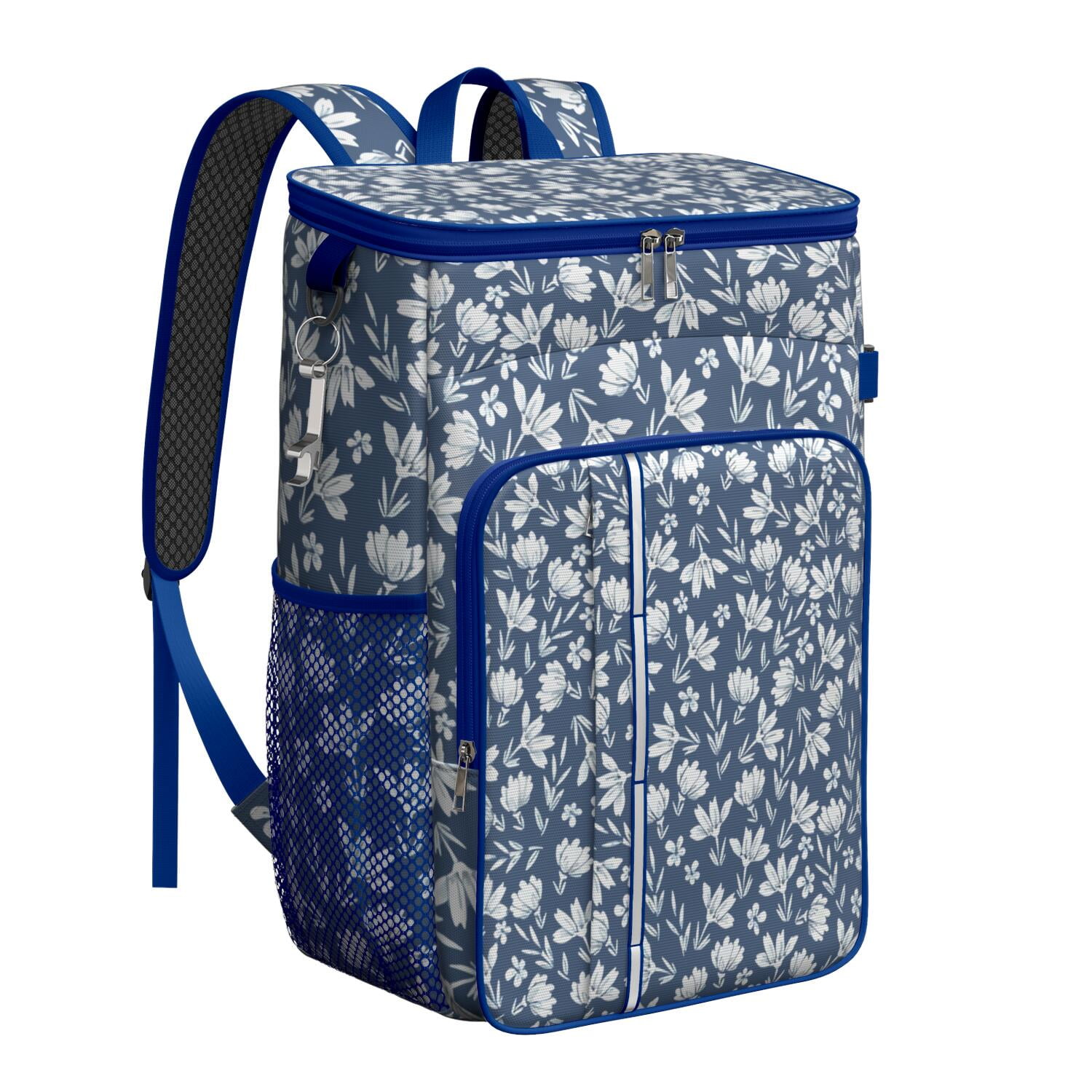 Floral and Leopard Print Backpack Cooler, Waterproof Wildflower Lunch ...