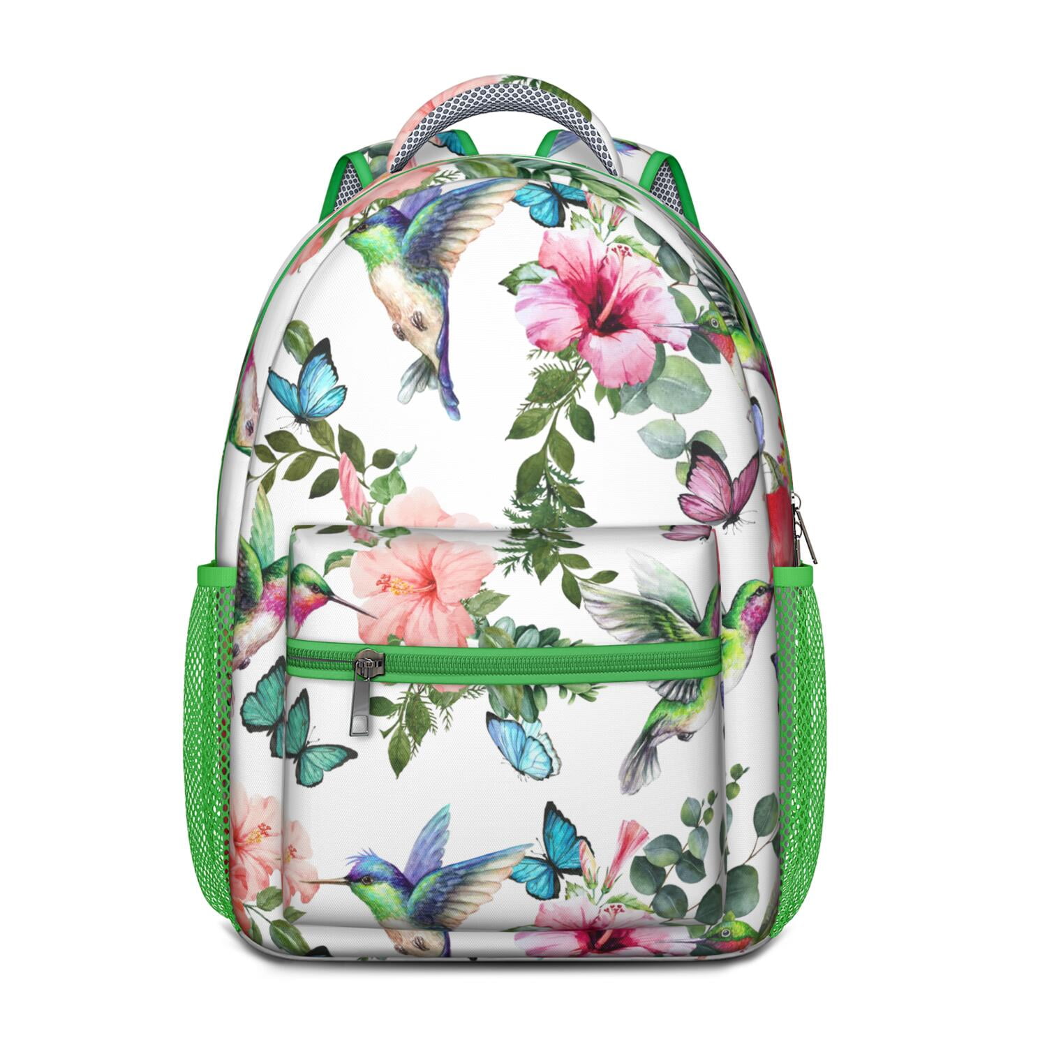 Floral and Skull Design Student Backpack - Ergonomic Lightweight ...