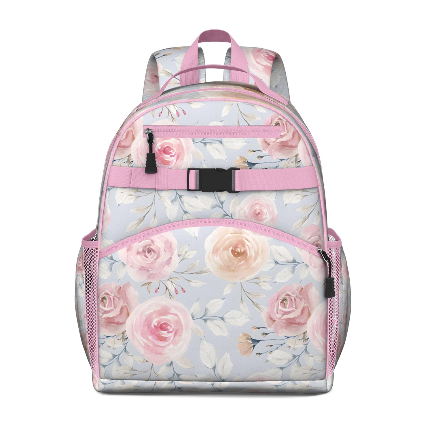 Floral and Skull Vintage Floral Ergonomic Backpack for Students ...