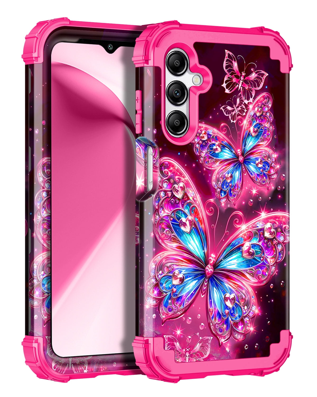 Floral design for Samsung Galaxy A16 5G Case,Glow in The Dark Three ...
