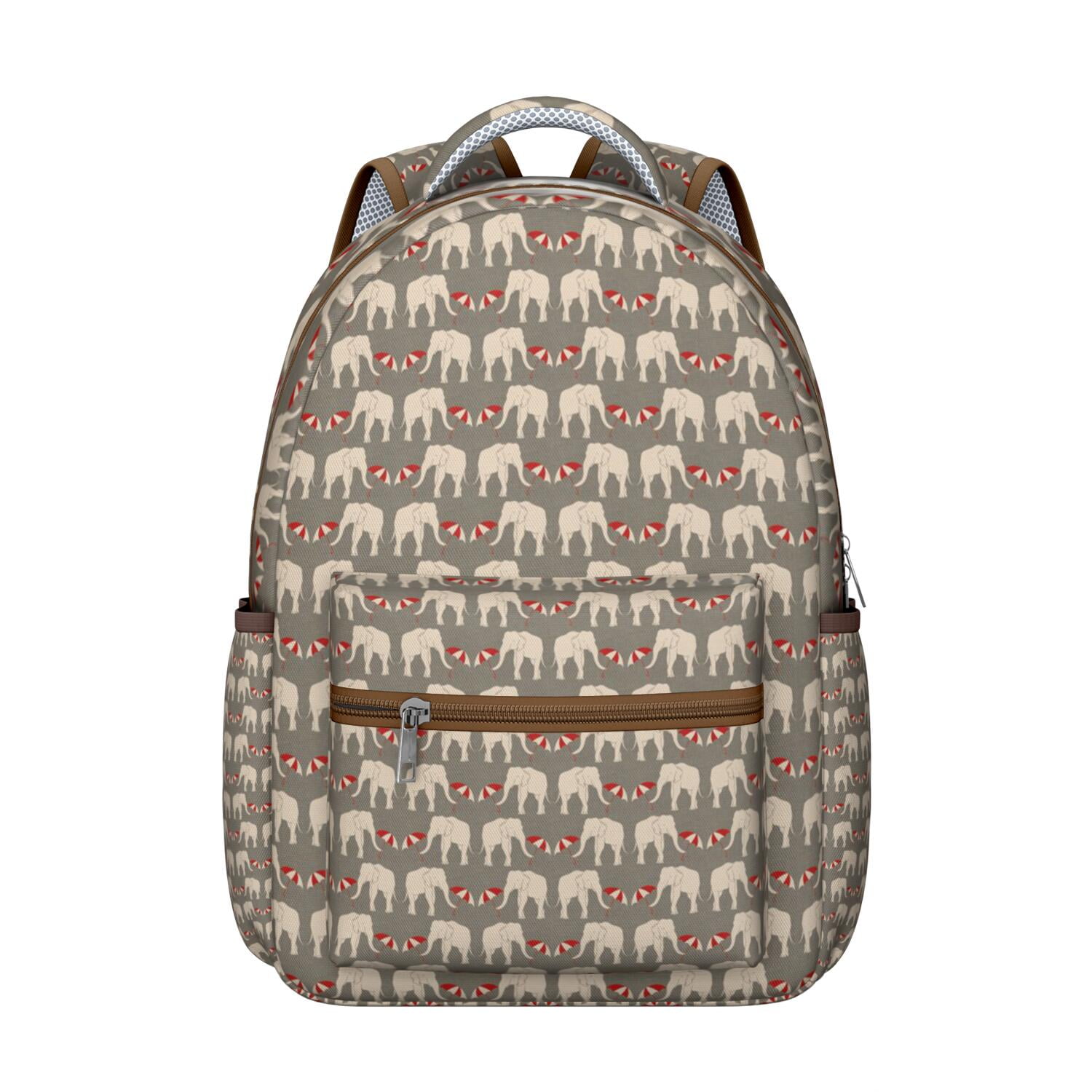 Floral mandala elephant backpack for Student, bohemian and tribal ...
