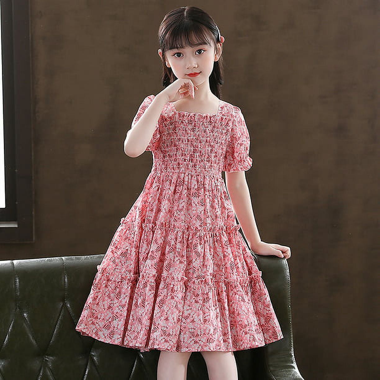 Floral skirt cute summer design kids wear party wear daily use dress ...