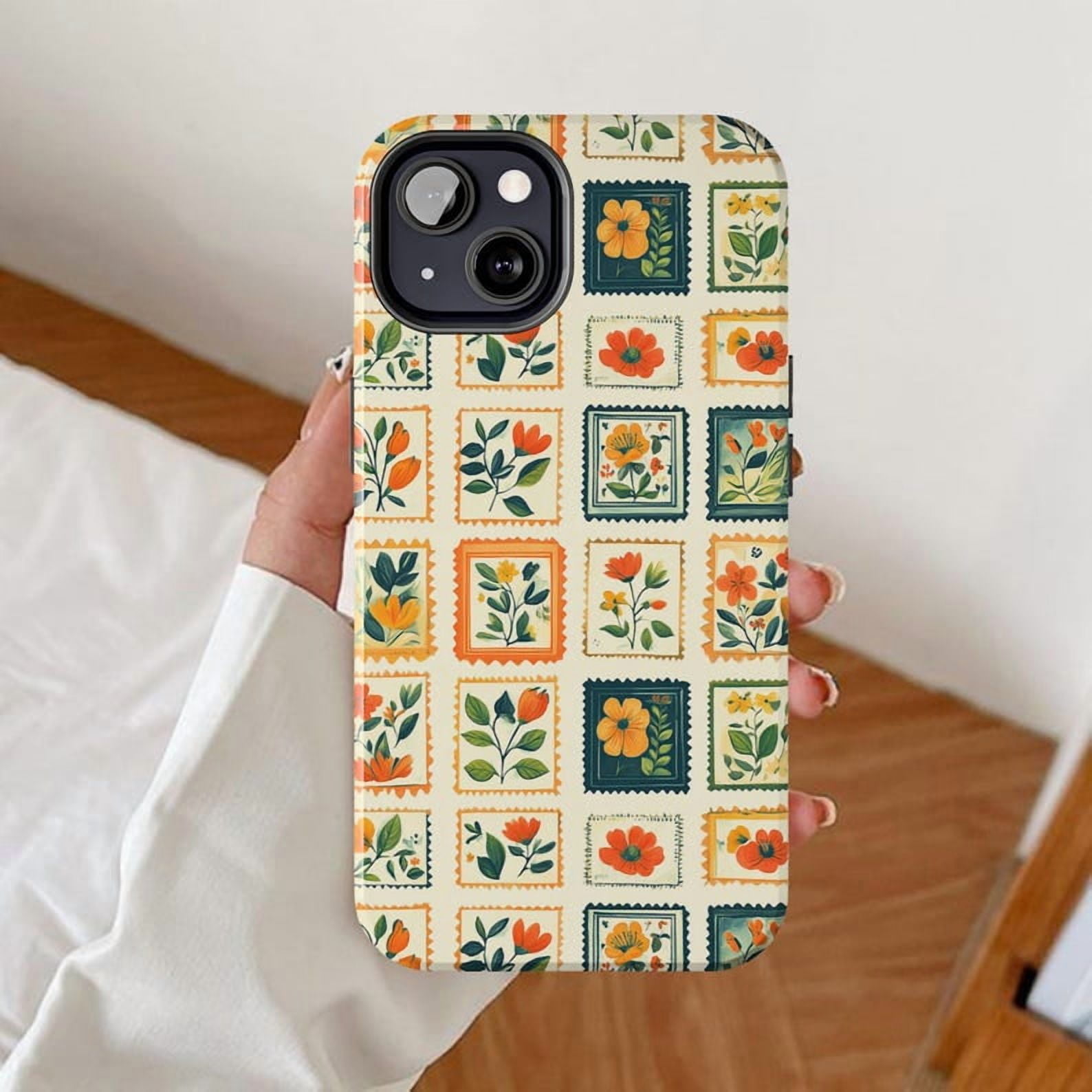 Floral stamps Nature Inspired Vintage design Stamp lover mom Phone Case ...