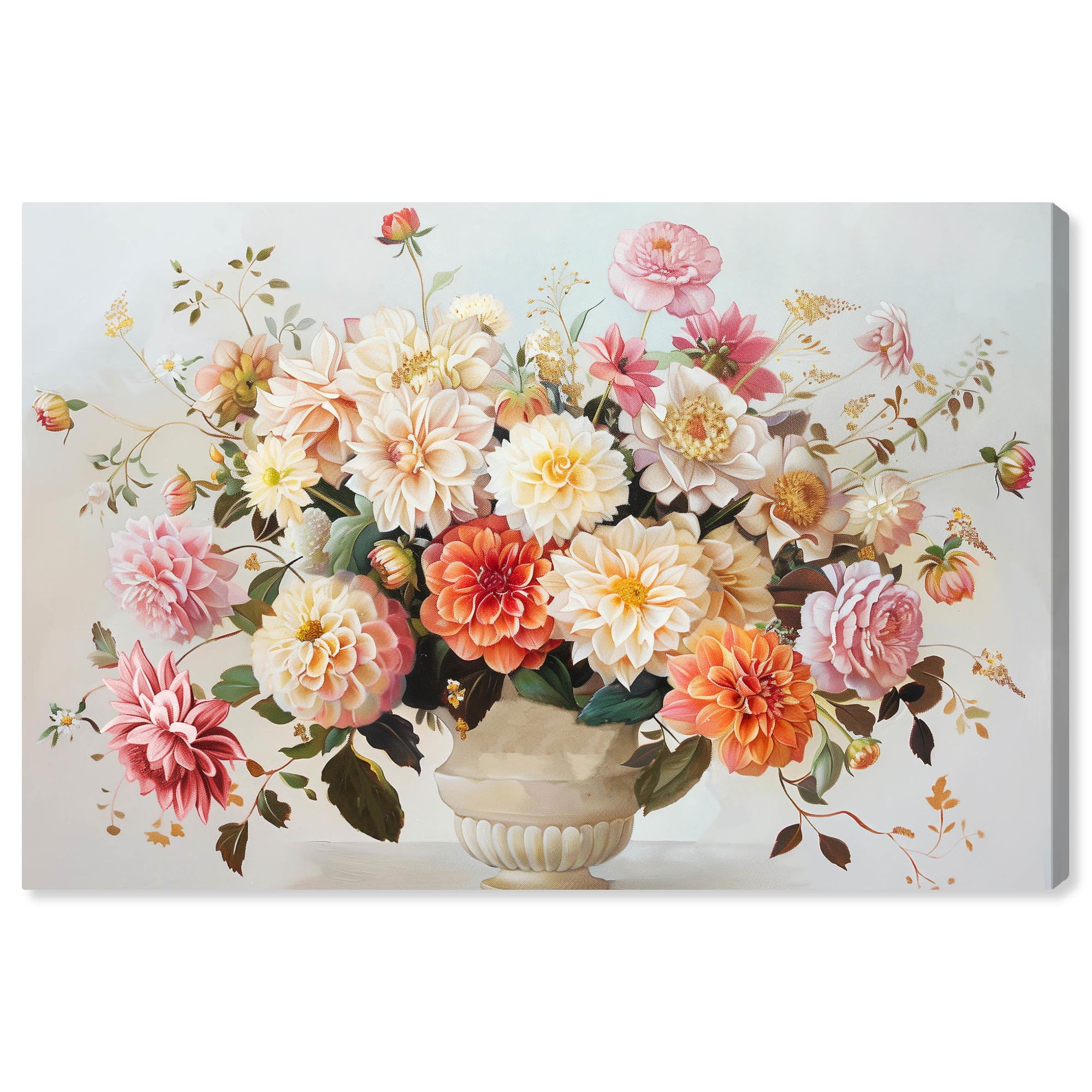 Florale Classic Vase Canvas Glam Floral Art by Art Remedy, Gallery ...