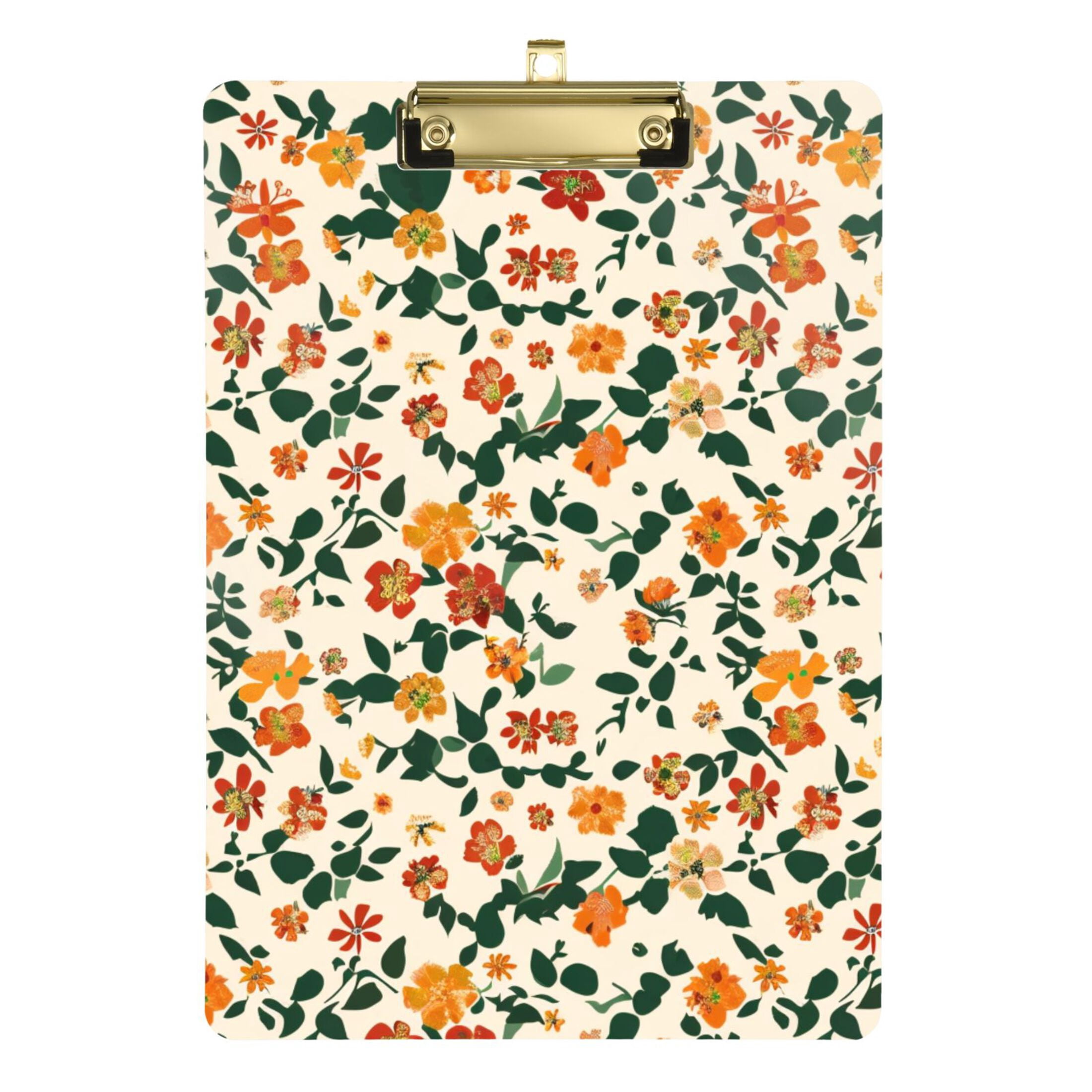 Florals and Leaves Acrylic Clipboard Drawing Board Clipboard with Hook ...