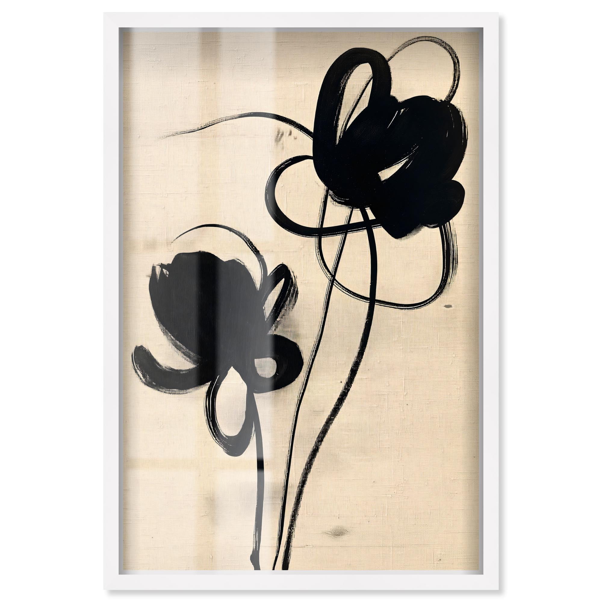 Florals in the Minimal I Shadowbox Print Line Wall Decor by Art Remedy ...