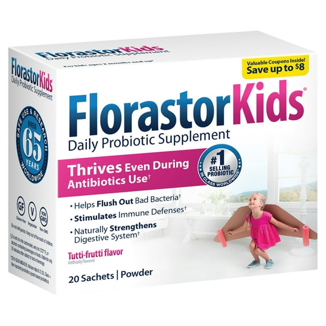 Florastor Kids Daily Probiotic Supplements for Boys and Girls (250 mg ...