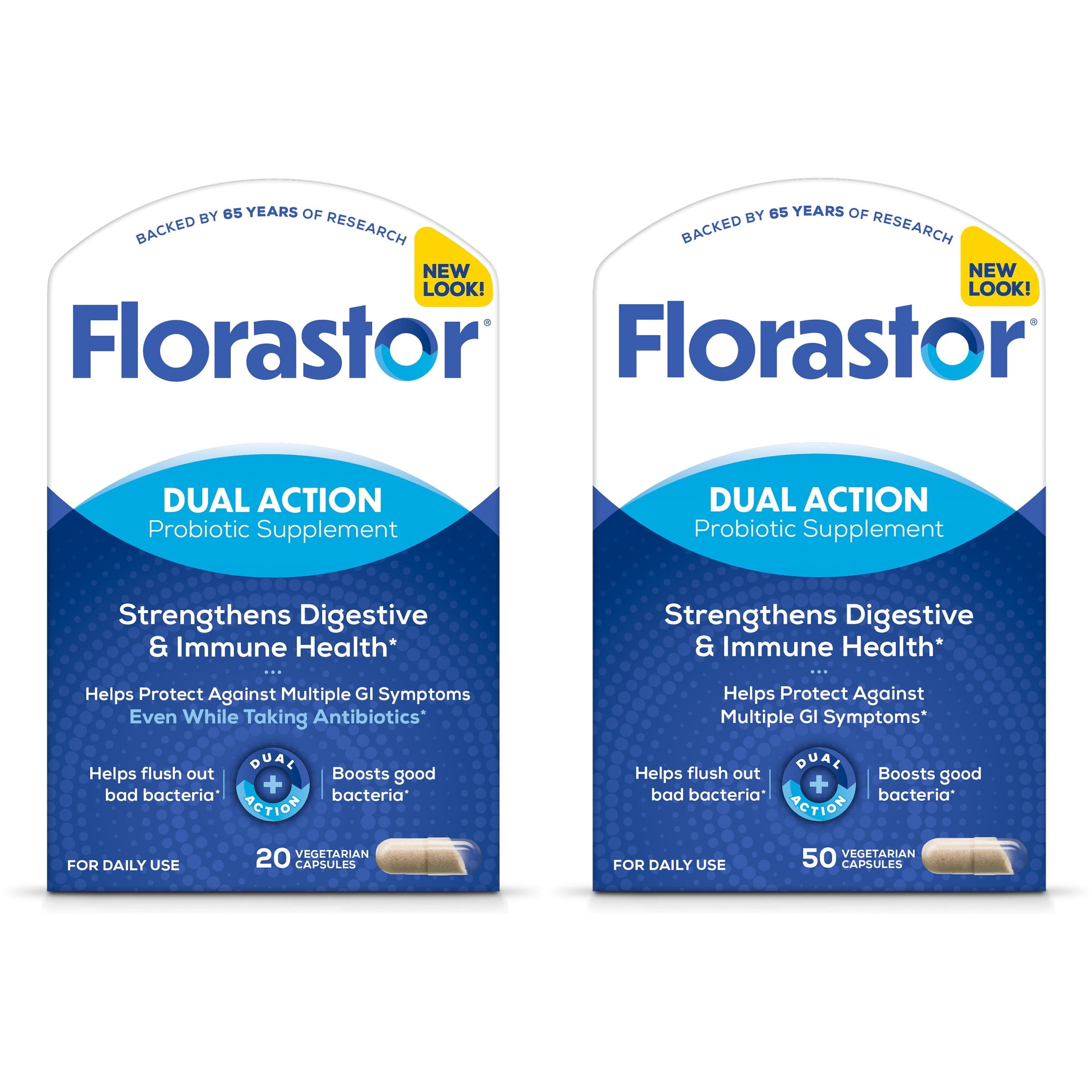 Florastor Unisex Daily Probiotic Supplement Capsules for Digestive ...