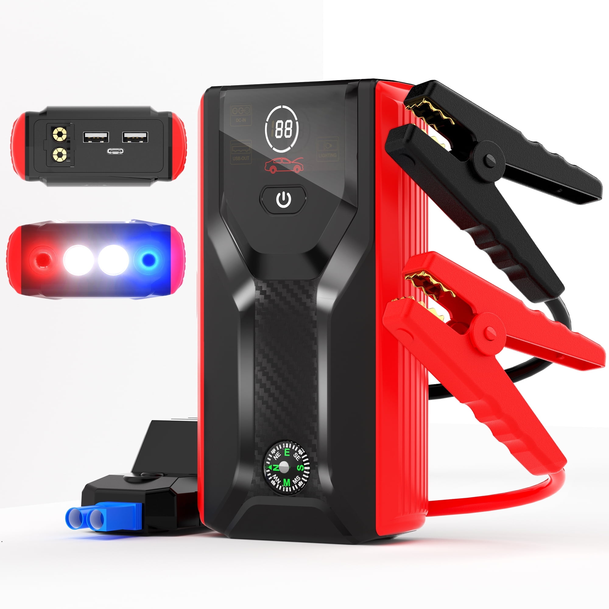 Floray 28000mAh Car Jump Starter – 12V Jump Pack for Gas & Diesel ...