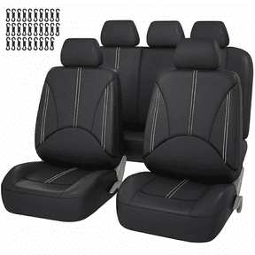Skechers Premium Leather Car Seat Covers, Full Set, Durable, Breathable ...