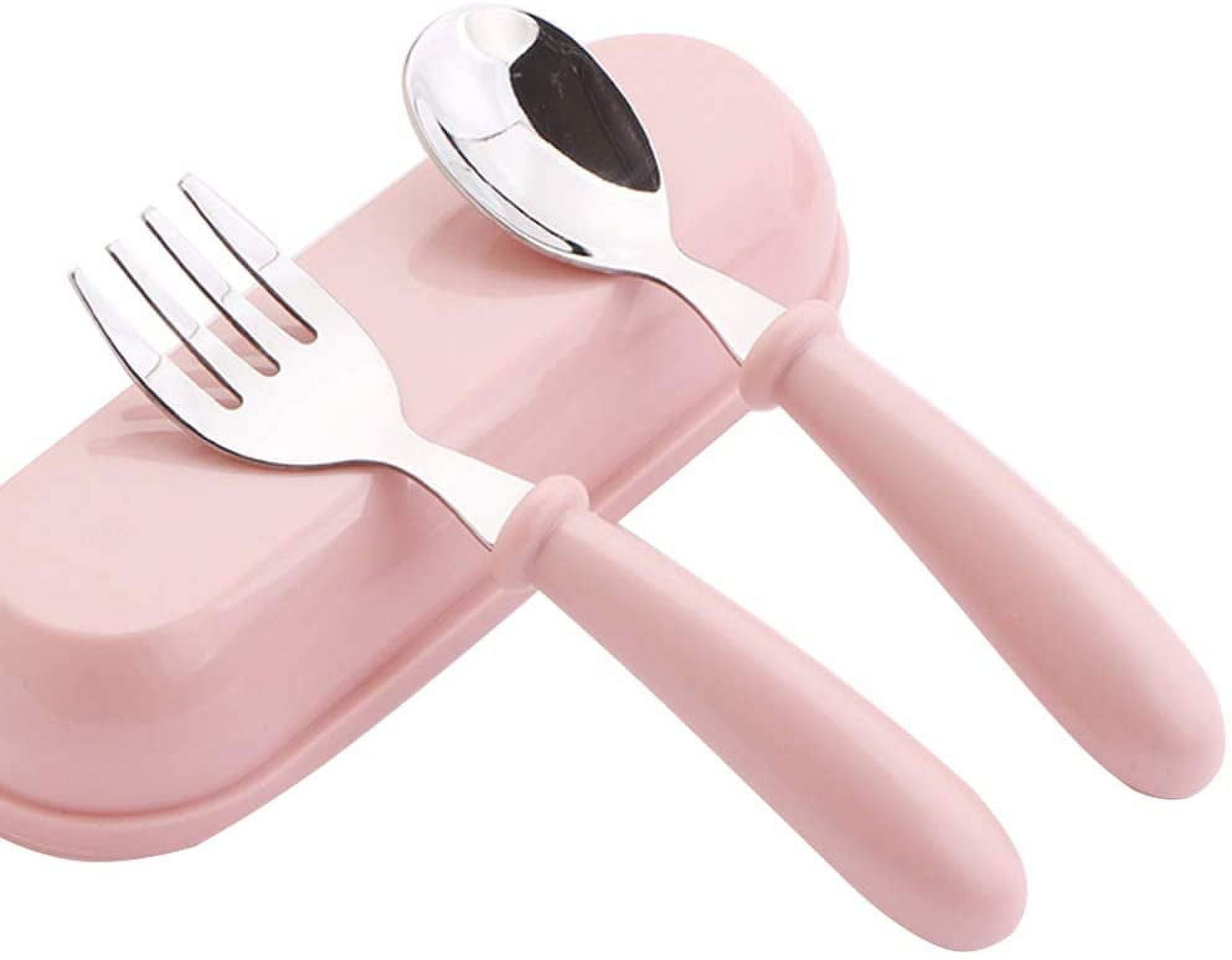 FloreceBien Forks and Spoons, Stainless Steel Baby Cutlery Set Fork and ...