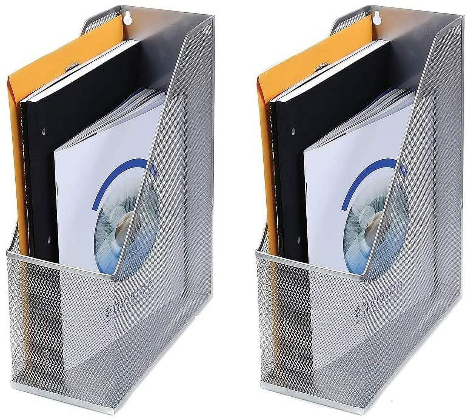 FloreceBien Mesh Steel Deluxe Magazine Rack, Extra Wide, Magazine File ...