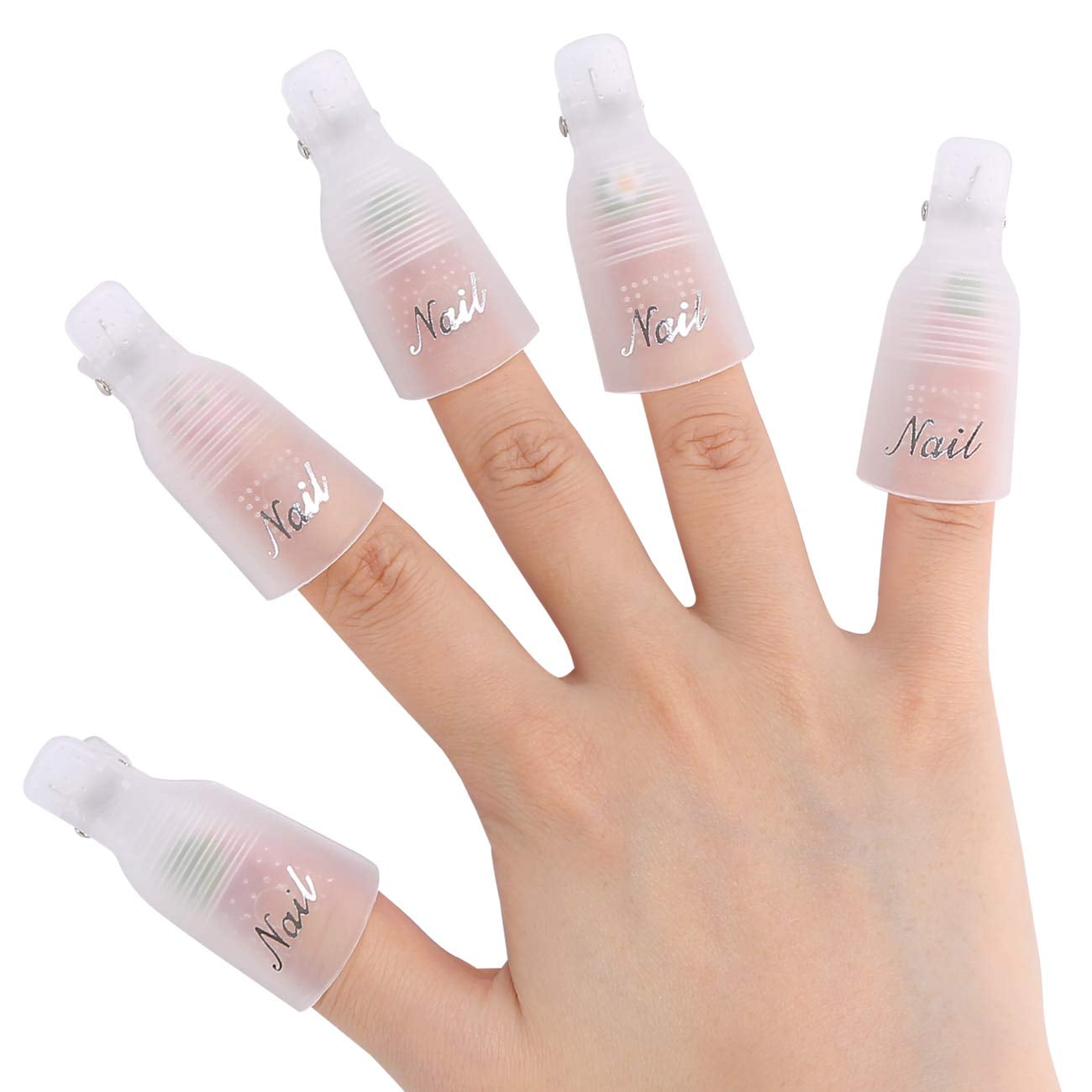 FloreceBien Professional Plastic Acrylic Nail Art Polish Remover Clips ...
