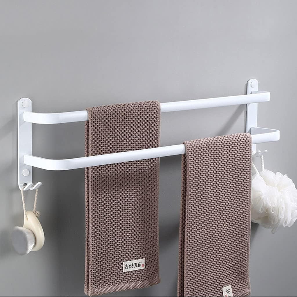 FloreceBien White Towel Rack Wall Mounted Multi-Layer Towel Bars with ...