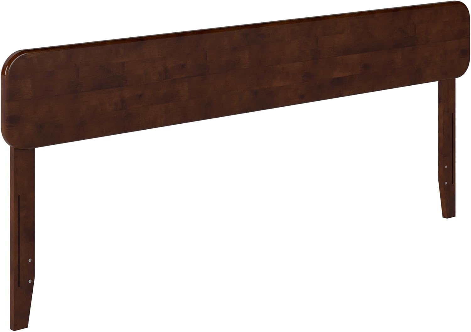 , Florence Adjustable Modern Round King Solid Wood Headboard, Walnut ...