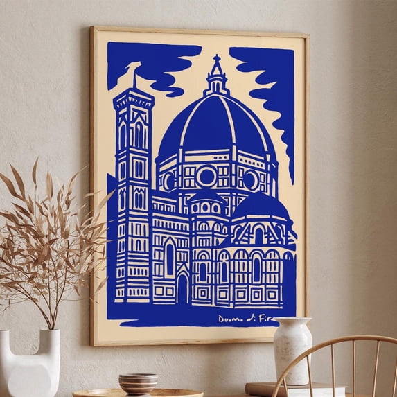 Florence Cathedral Art Duomo Di Firenze Italy Cityscape, Unframed Paper ...