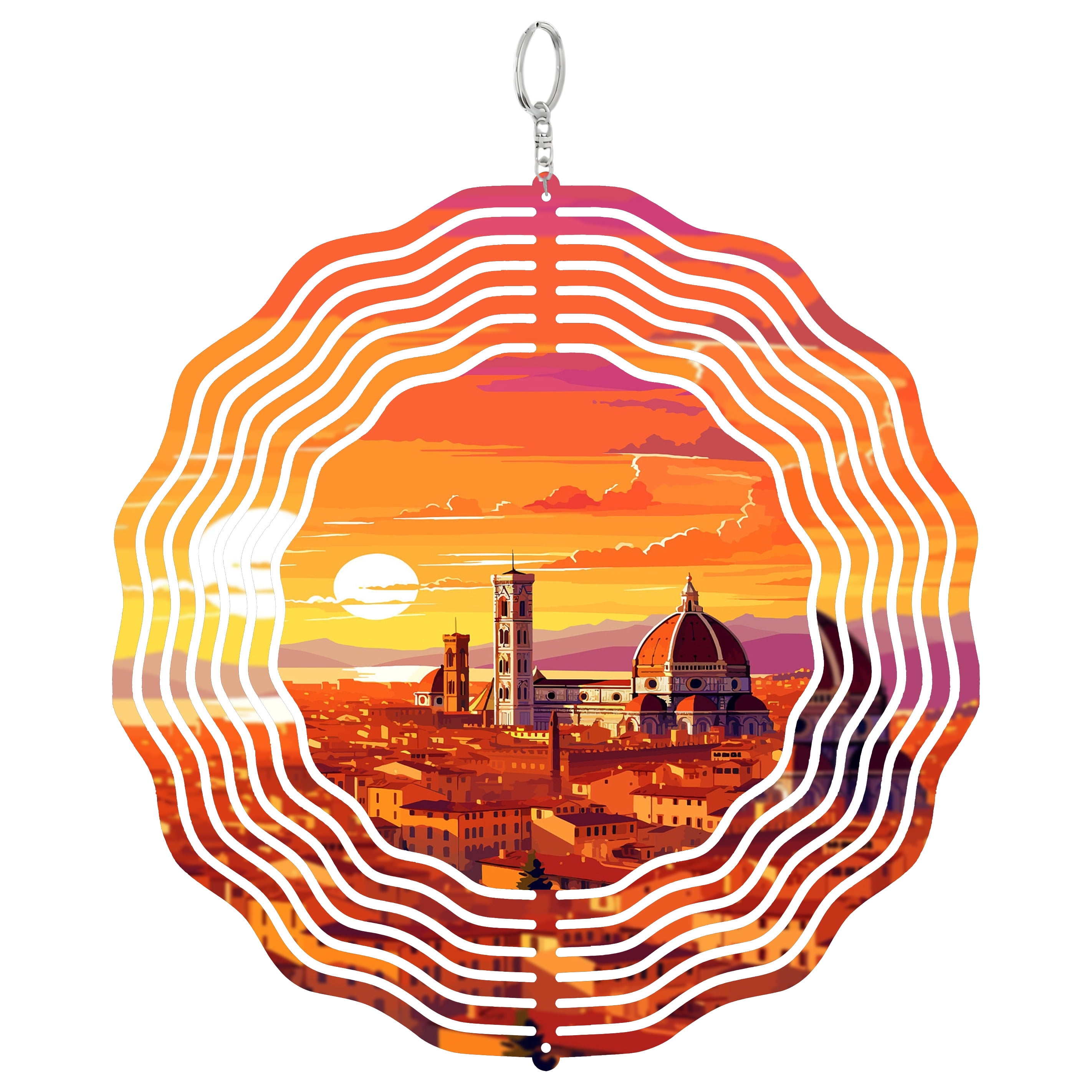 Florence City View 3D Wind Spinner Stainless Steel Kinetic Art Garden ...