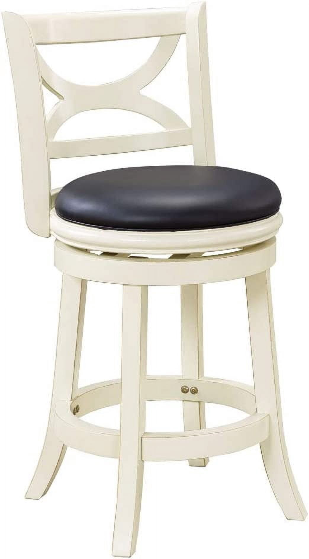 Florence Counter Height Swivel Kitchen Bar Stool - Black/Buttermilk ...