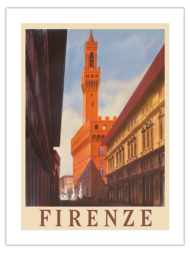 Florence (Firenze) Italy - Palazzo Vecchio Old Palace - Vintage Travel ...